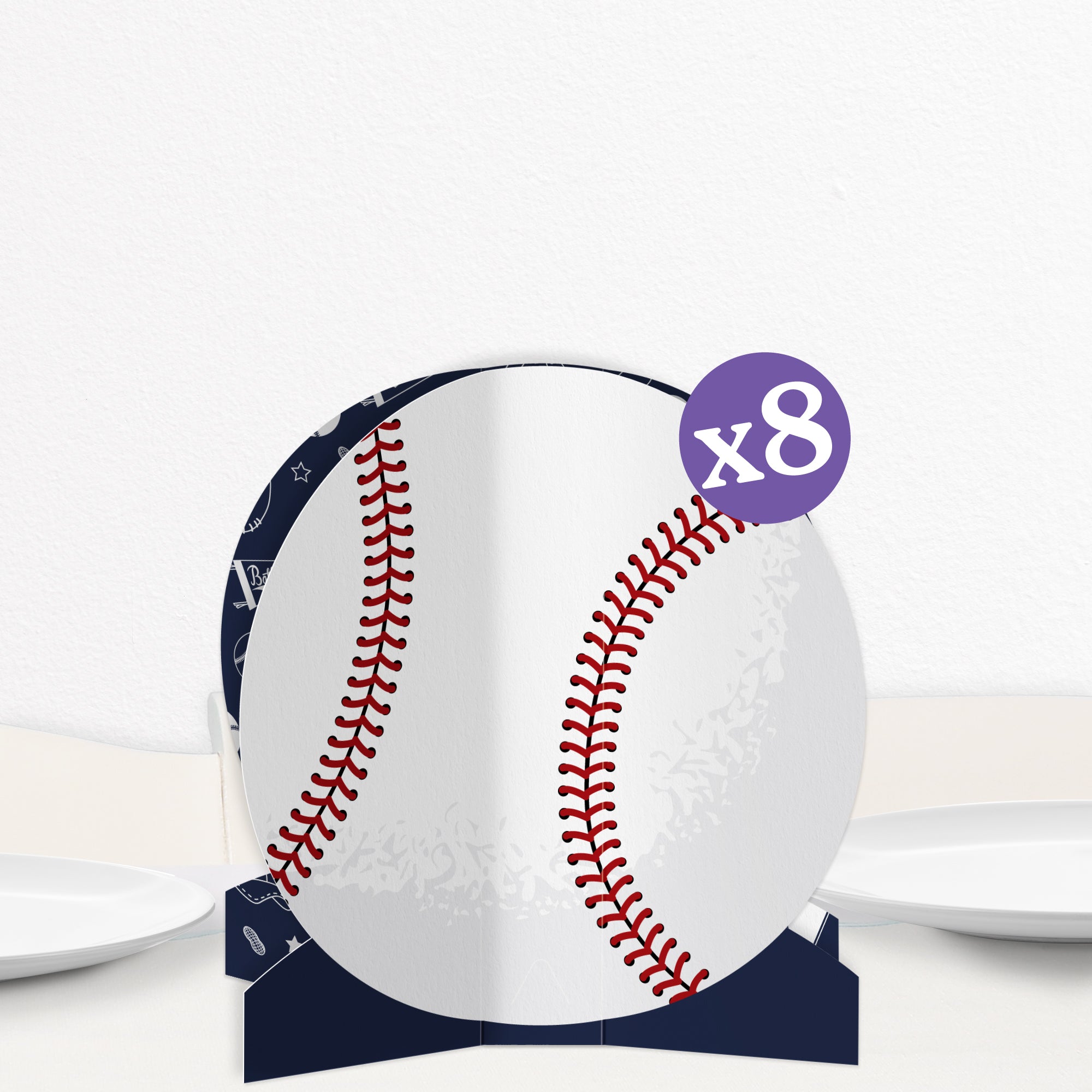 Baseball Centerpieces – Set of 8 Sports-Themed Table Decorations ...