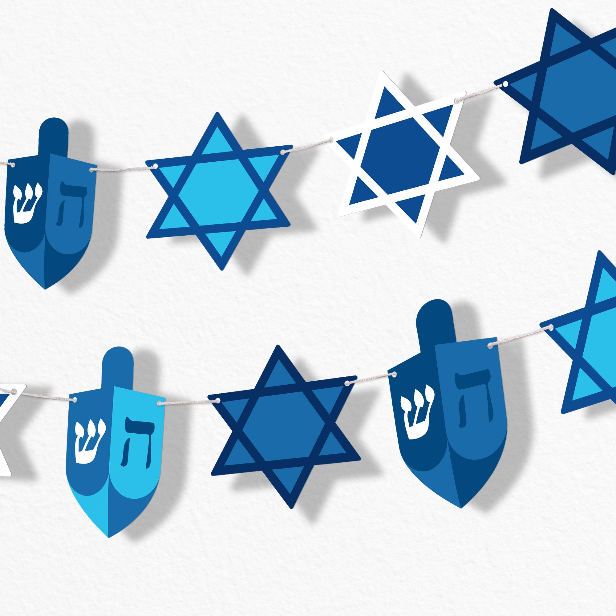Hanukkah Garland Banner, Chanukah Holiday Party Decorations ...