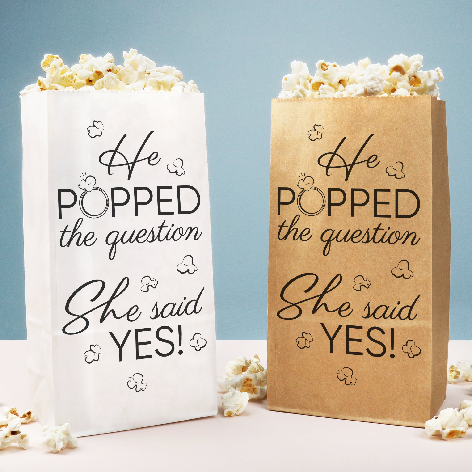 Popcorn Bags - He Popped The Question Engagement Party favors ...