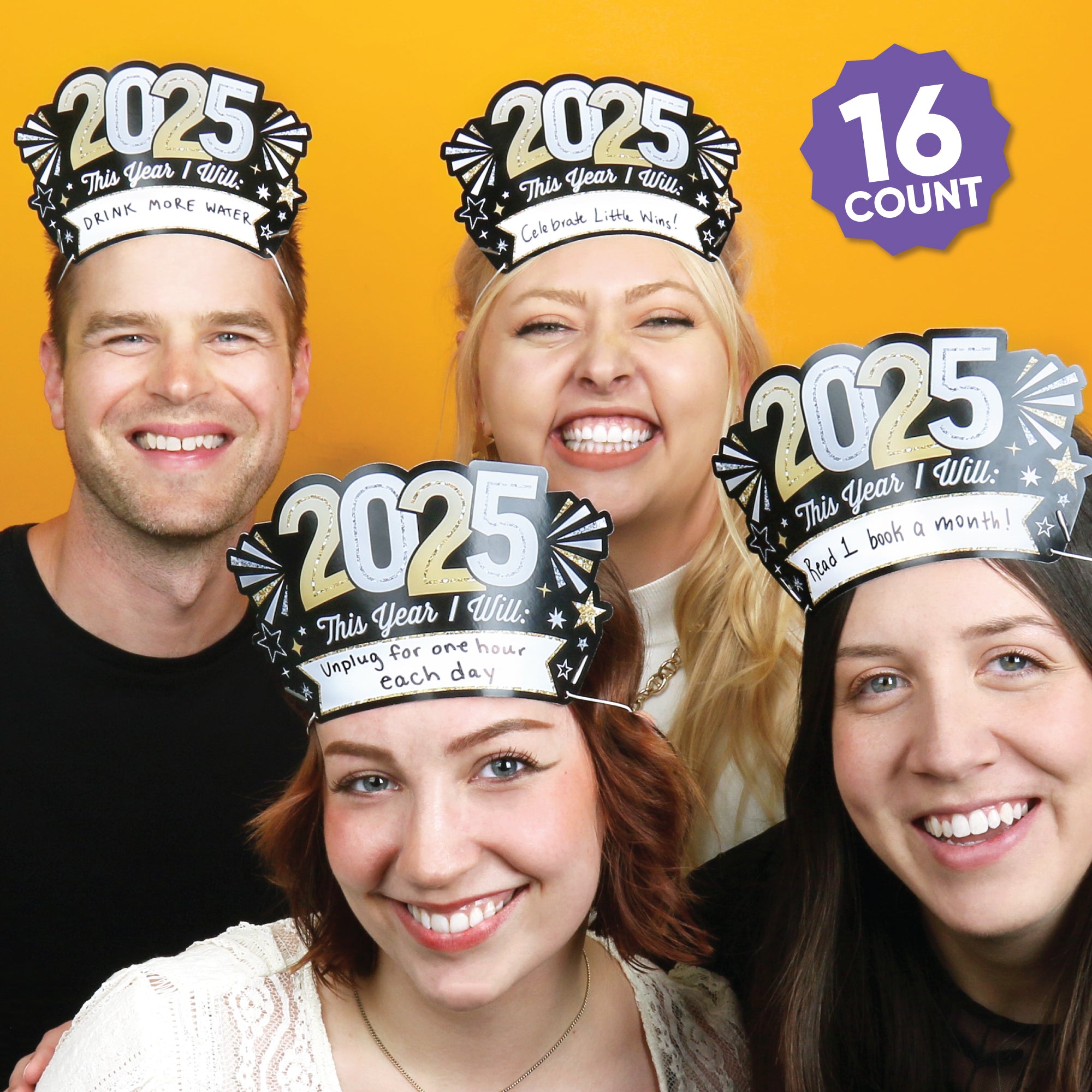 Hello New Year’s Eve Party Headbands, 2025 New Years Resolution Party ...