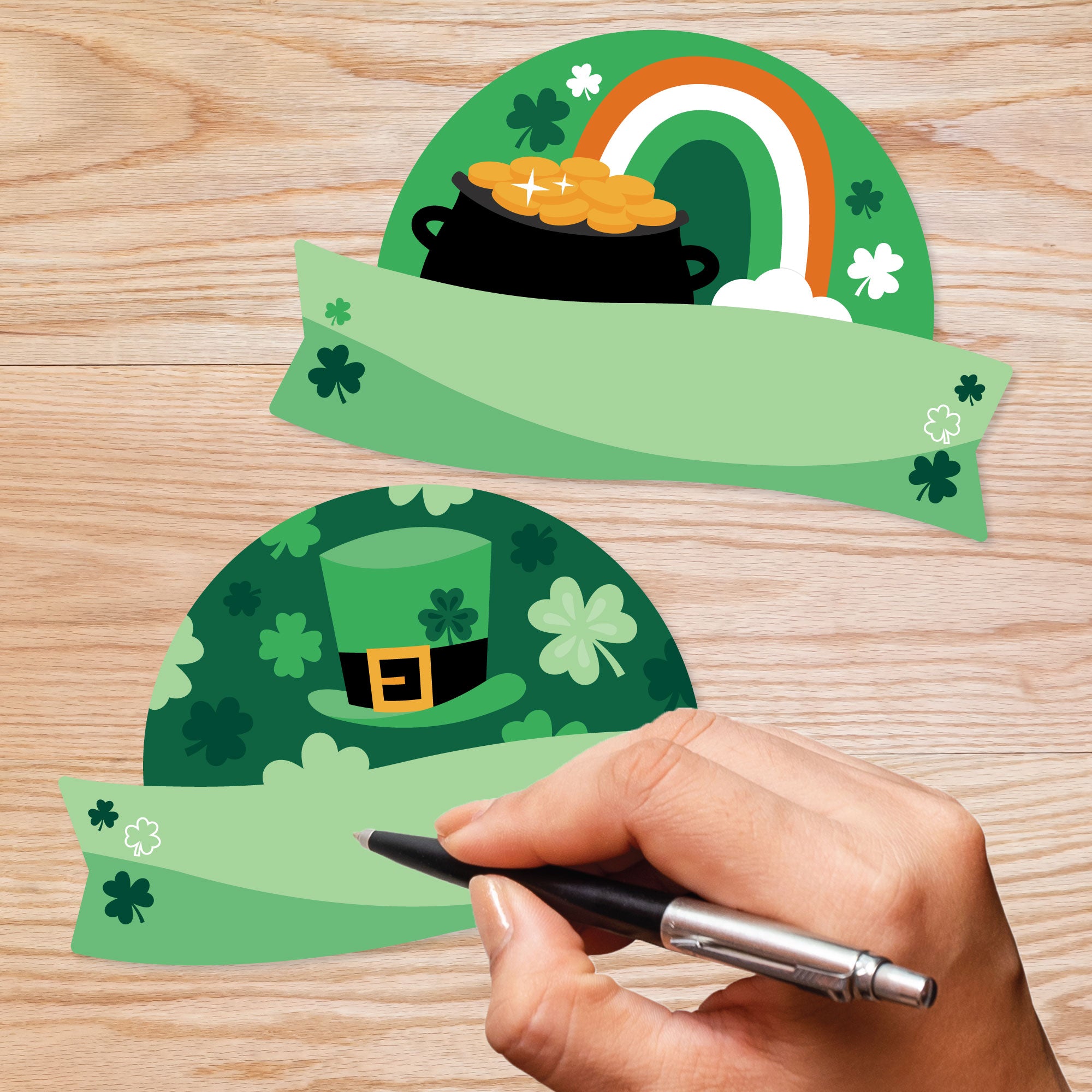 Lucky St. Patrick's Day - DIY Blank Paper Desk or Locker Labels ...
