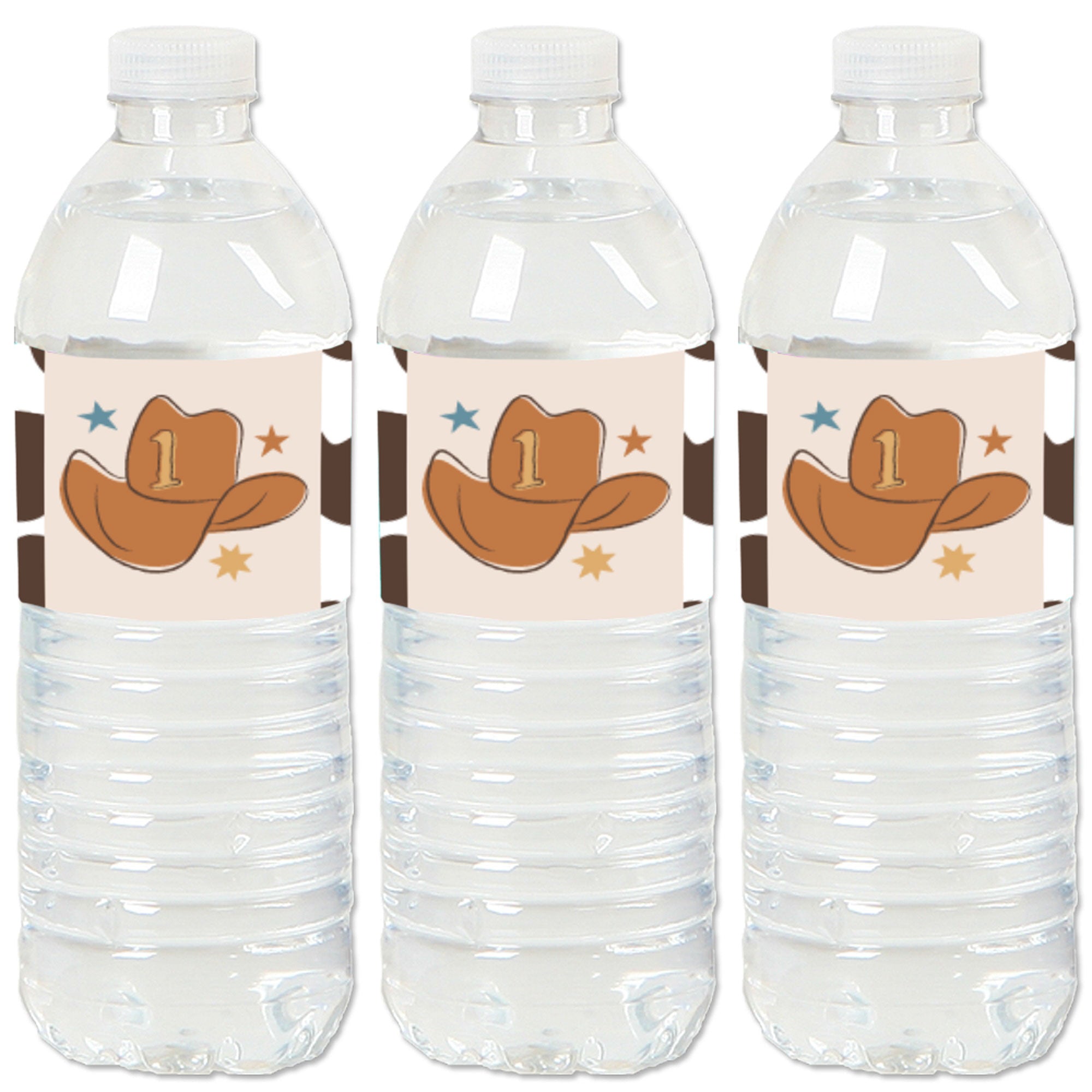 My First Rodeo - Little Cowboy 1st Birthday Party Water Bottle Sticker ...