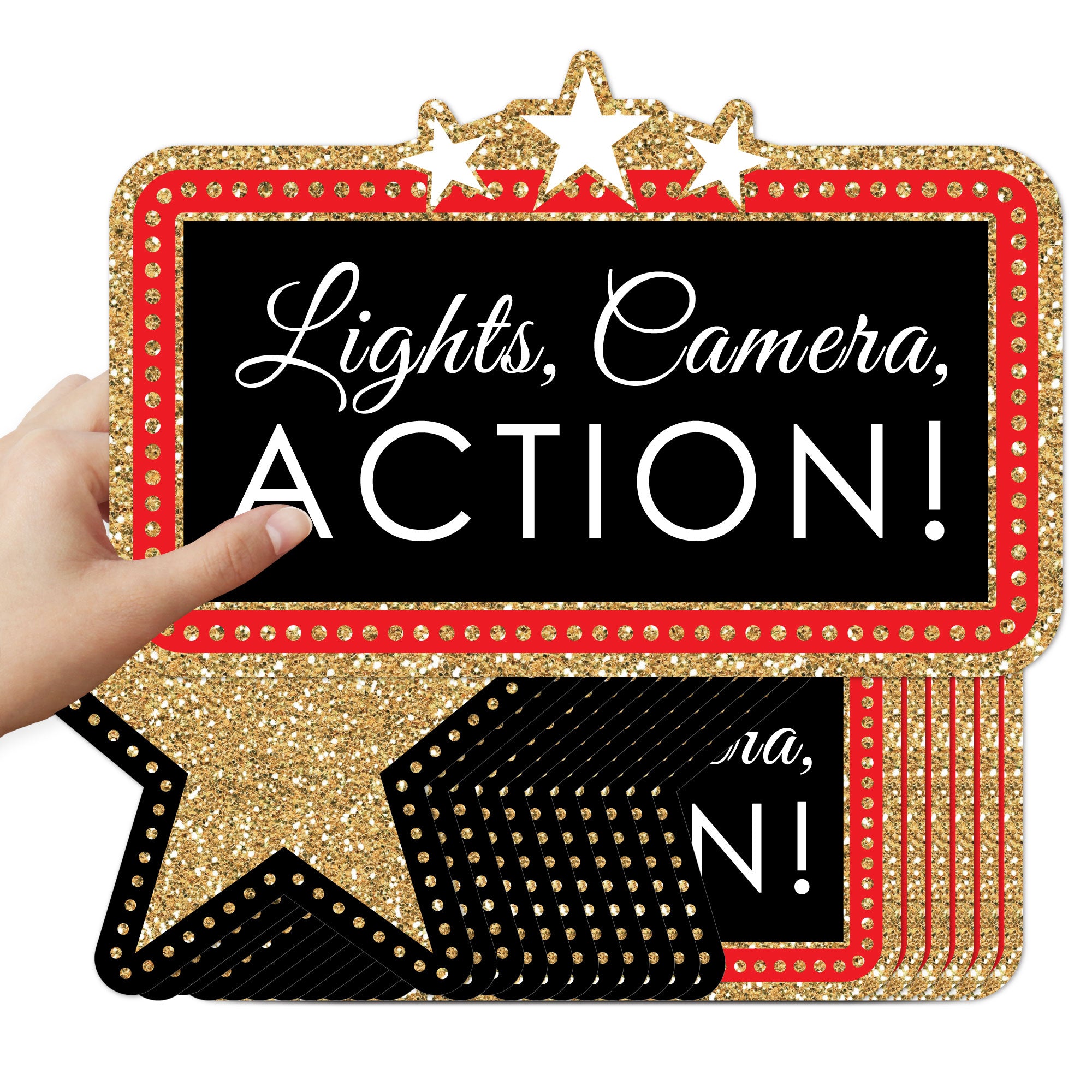 Red Carpet Hollywood - Assorted Decorations DIY Movie Night Large Party ...