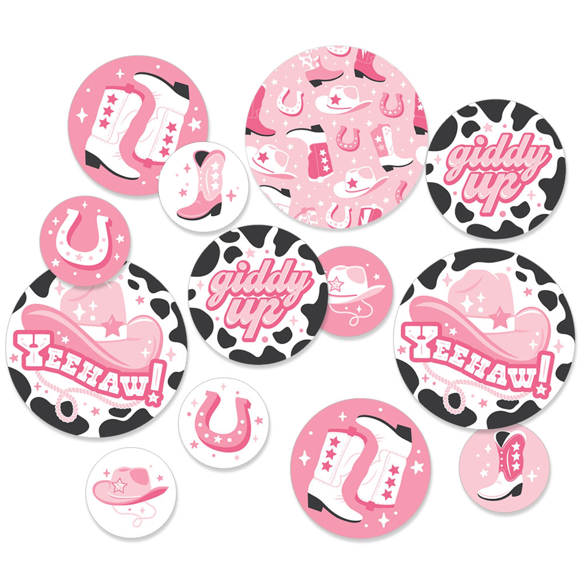 Rodeo Cowgirl - Pink Western Party Giant Circle Confetti - Party ...