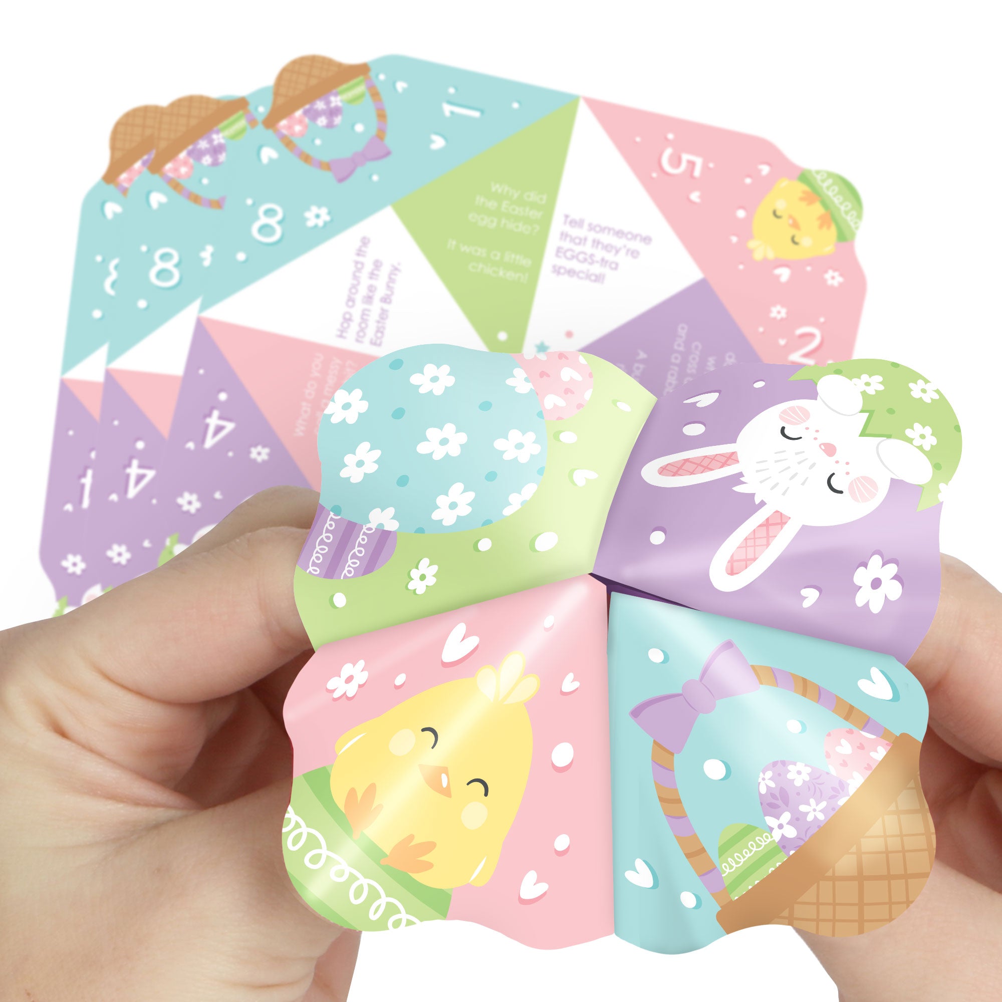 Spring Easter Bunny - Happy Easter Party Cootie Catcher Game - Jokes ...