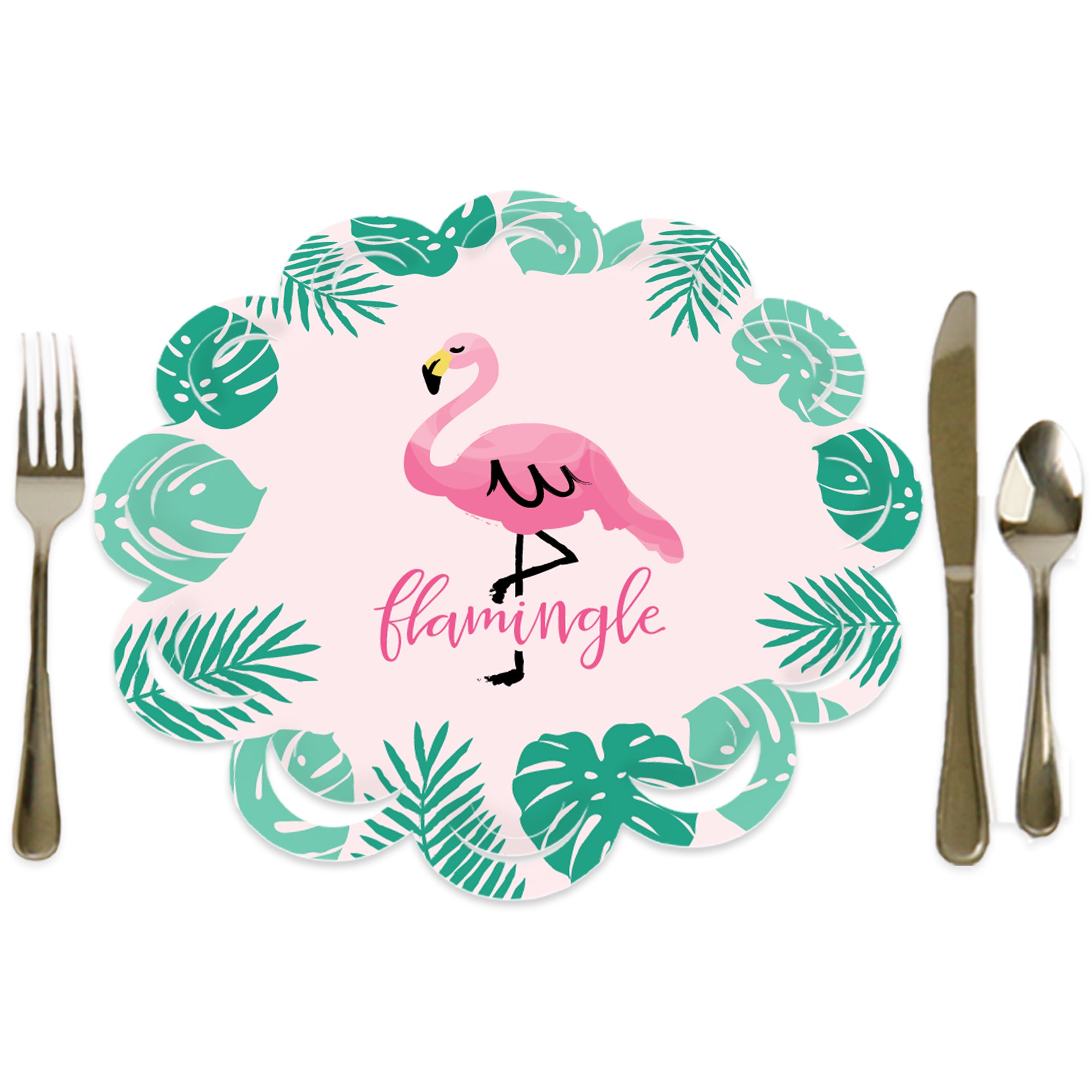 Pink Flamingo - Tropical Summer Party Round Table Decorations - Paper ...