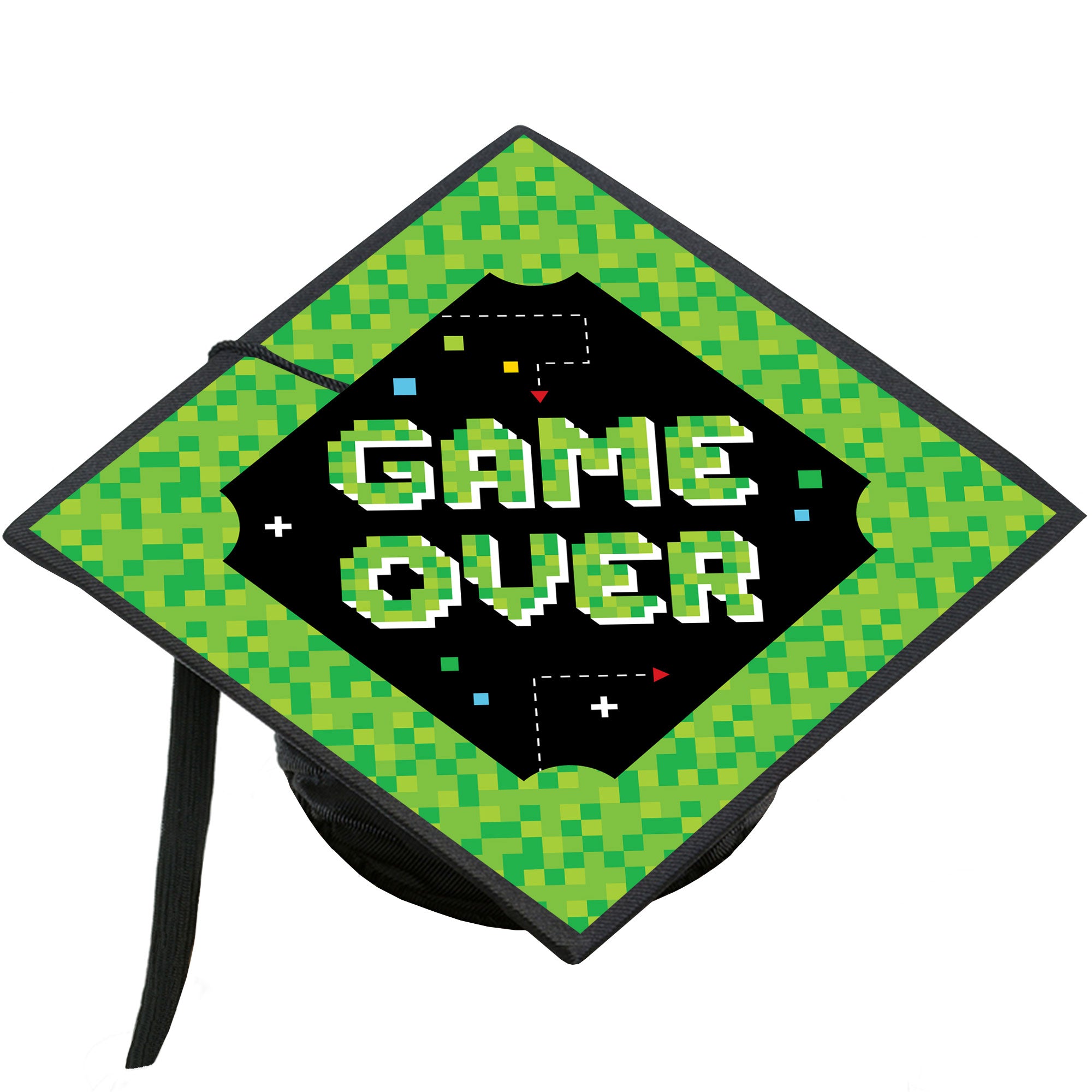 Game Over - Video Game Graduation Cap Decorations Kit - Grad Cap Cover ...