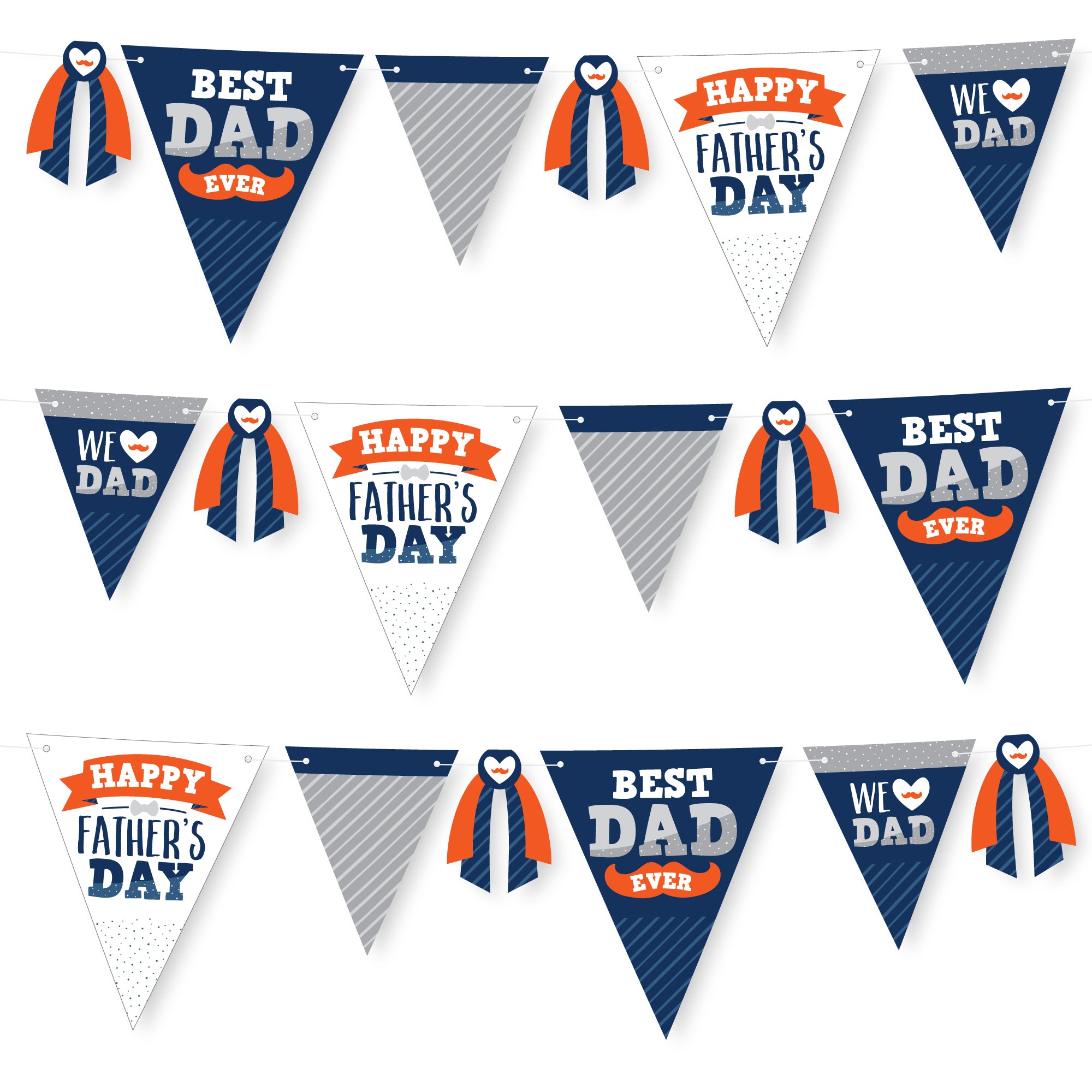 Happy Father's Day - DIY We Love Dad Party Pennant Garland Decoration ...