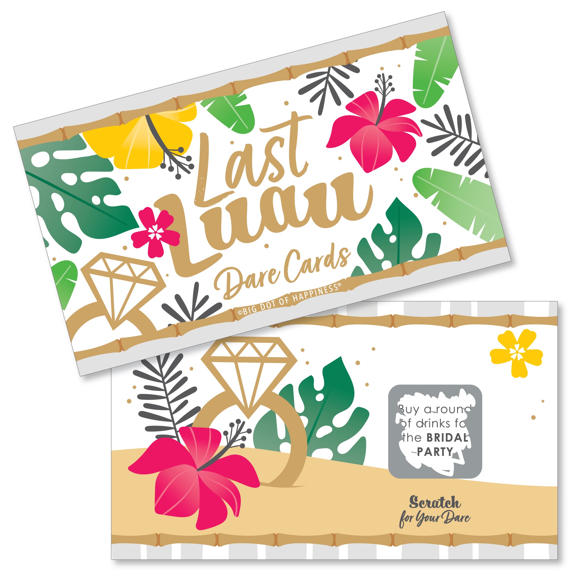 Last Luau - Tropical Bachelorette Party and Bridal Shower Game Scratch ...