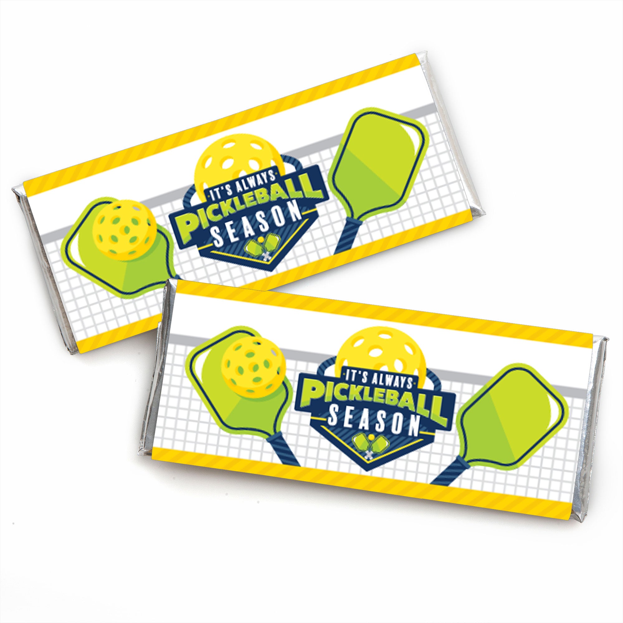 Let's Rally - Pickleball - Candy Bar Wrapper Birthday or Retirement Party Favors - Set of 24 ...