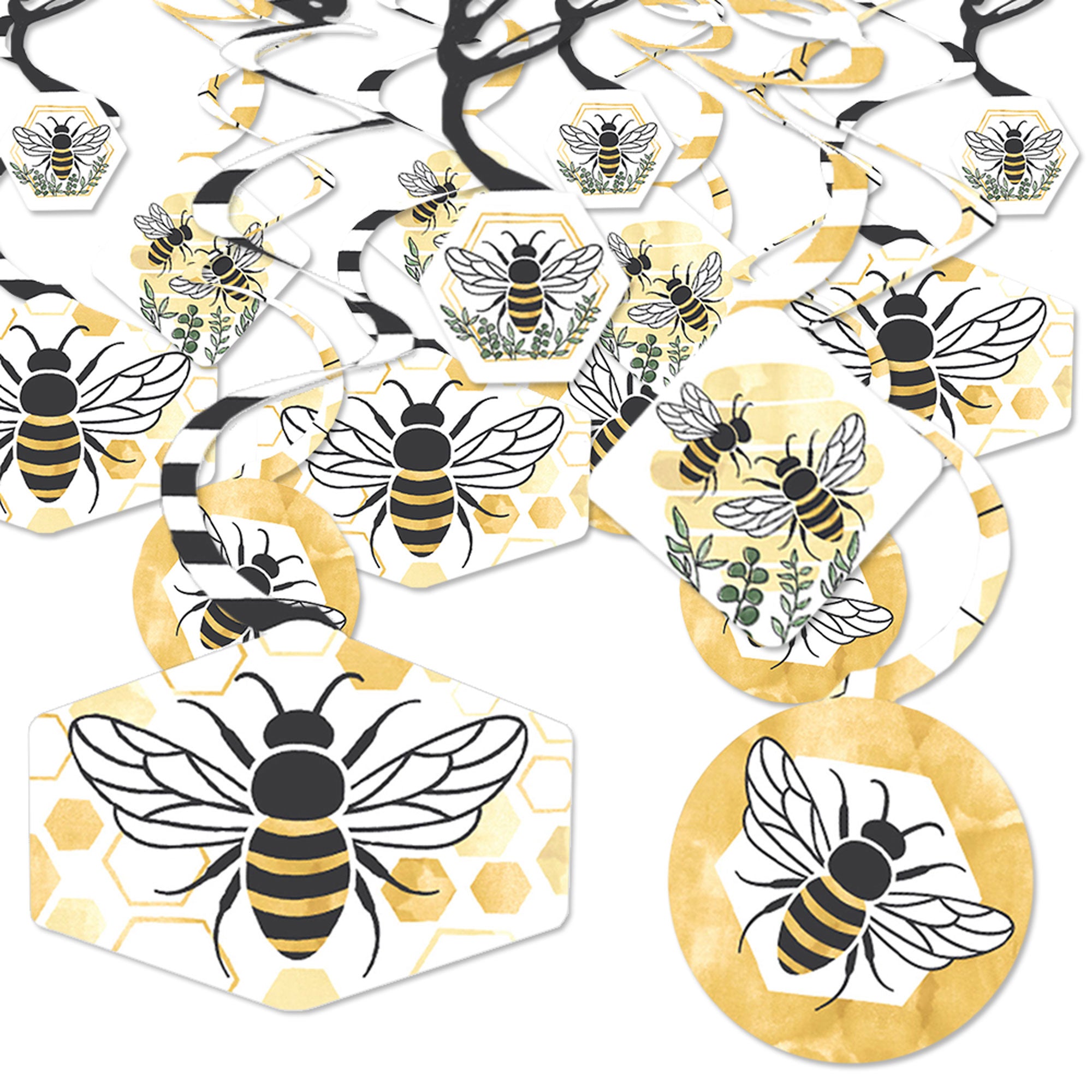 Little Bumblebee - Bee Baby Shower or Birthday Party Hanging Decor ...
