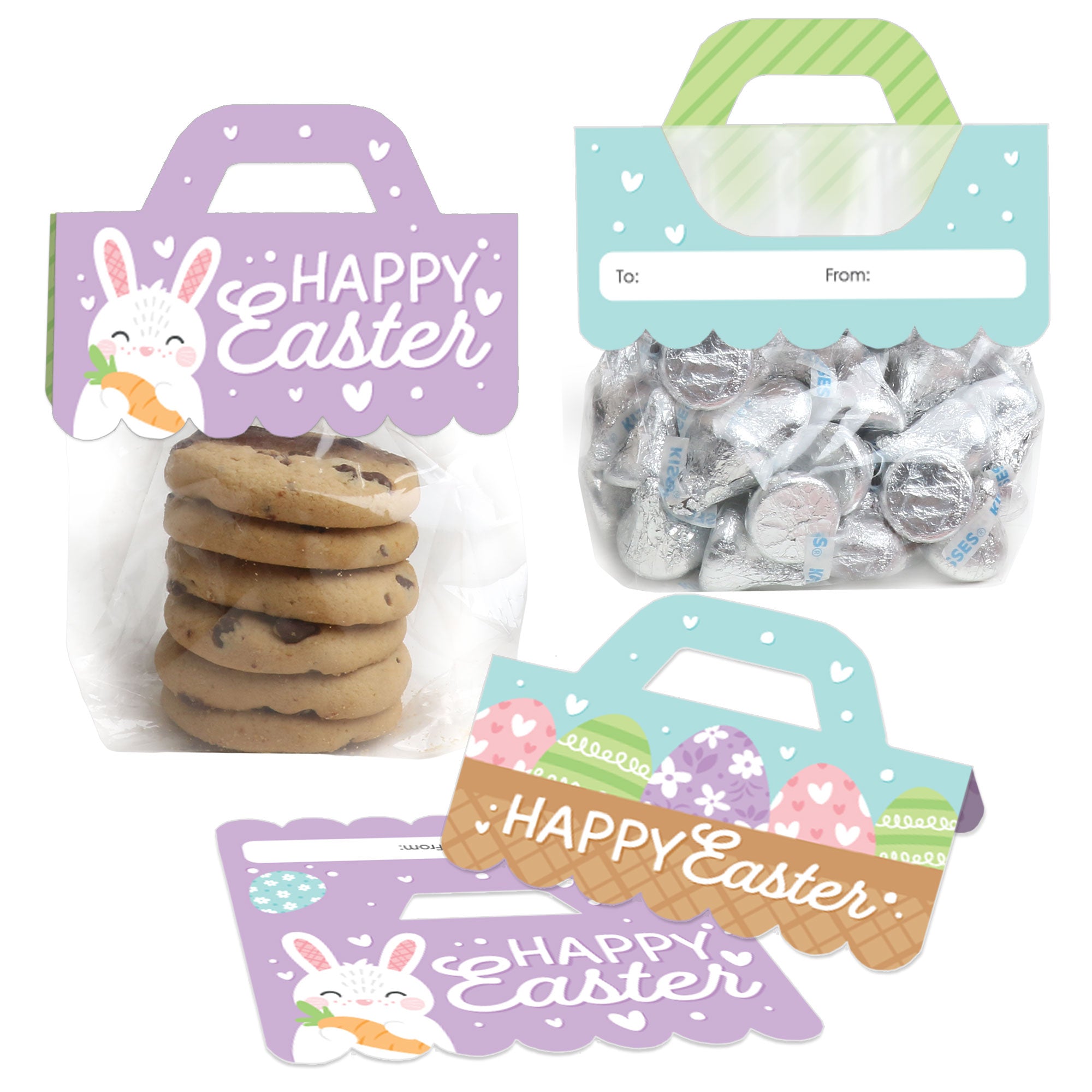 Spring Easter Bunny - DIY Happy Easter Party Clear Goodie Favor Bag ...