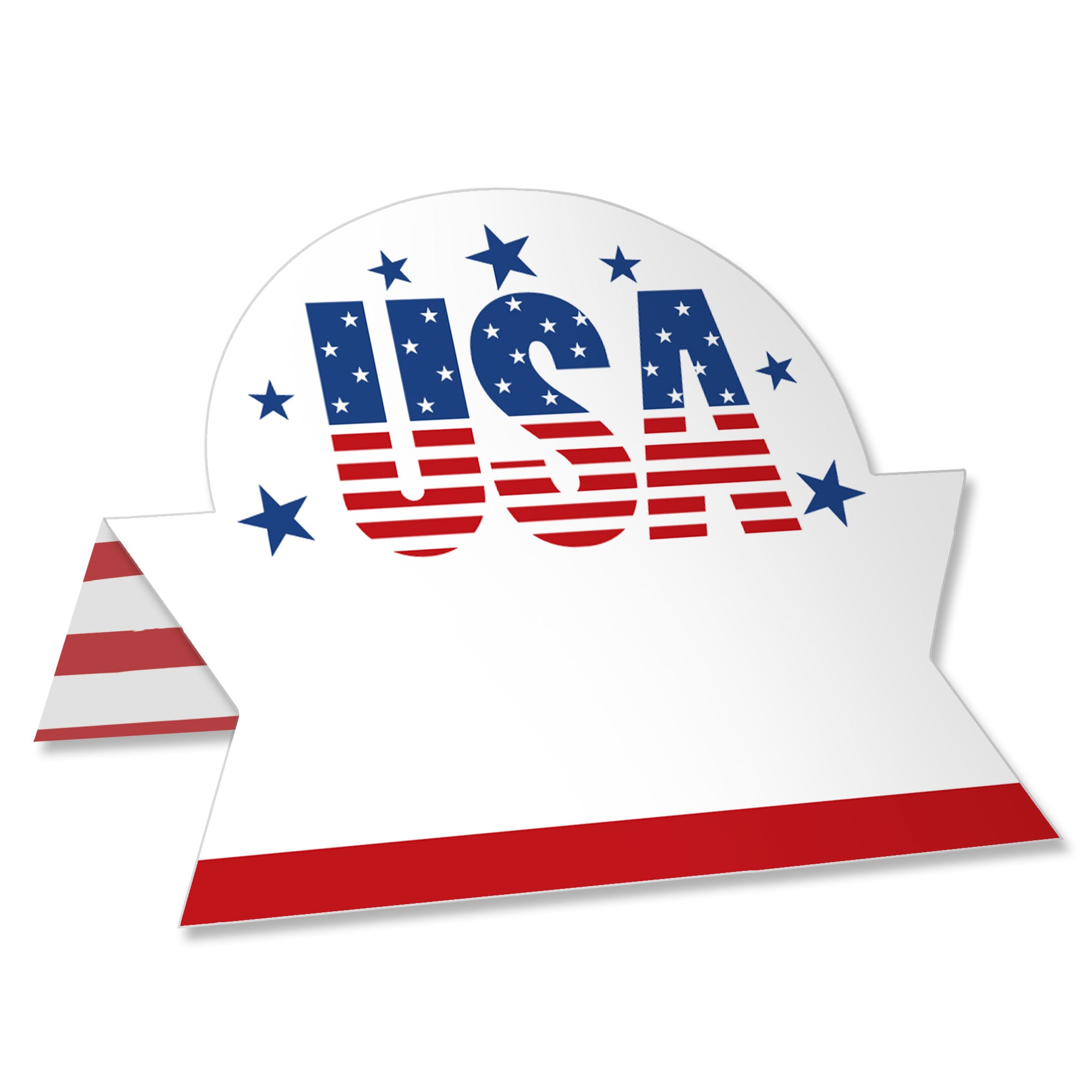 Stars & Stripes - Patriotic Party Tent Buffet Card - Table Setting Nam ...