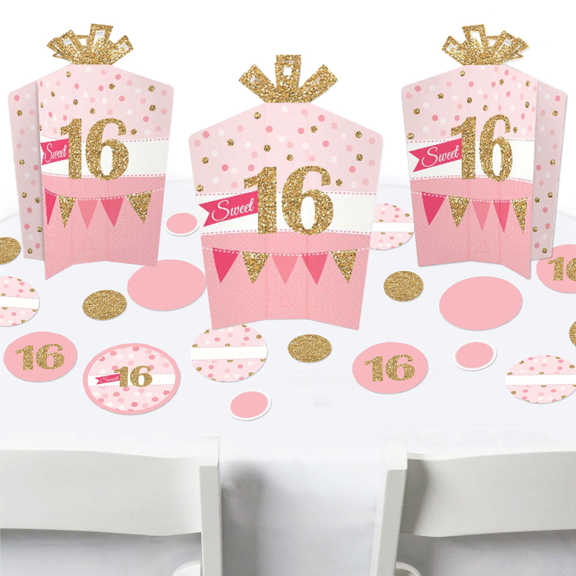Sweet 16 - 16th Birthday Party Decor and Confetti - Terrific Table ...