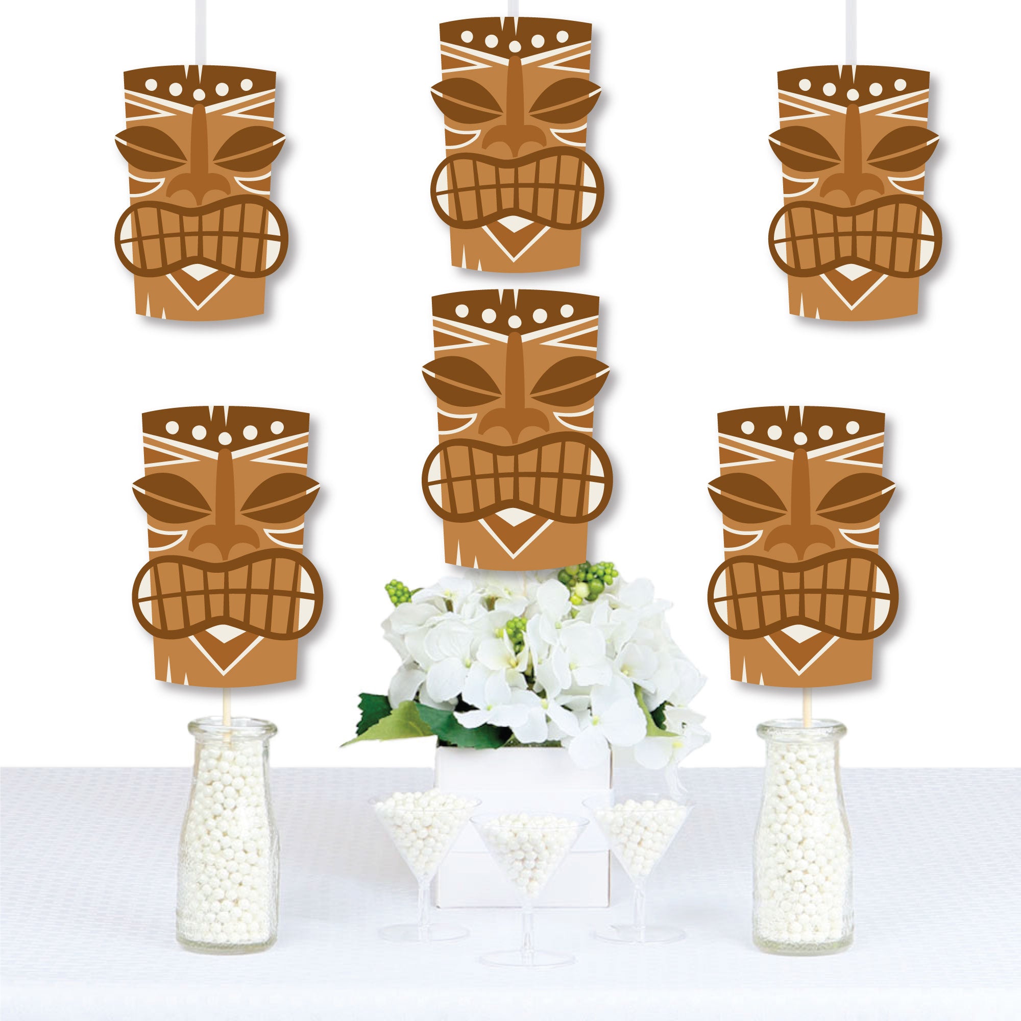 Tropical Luau - Tiki Decorations DIY Hawaiian Beach Party Essentials ...