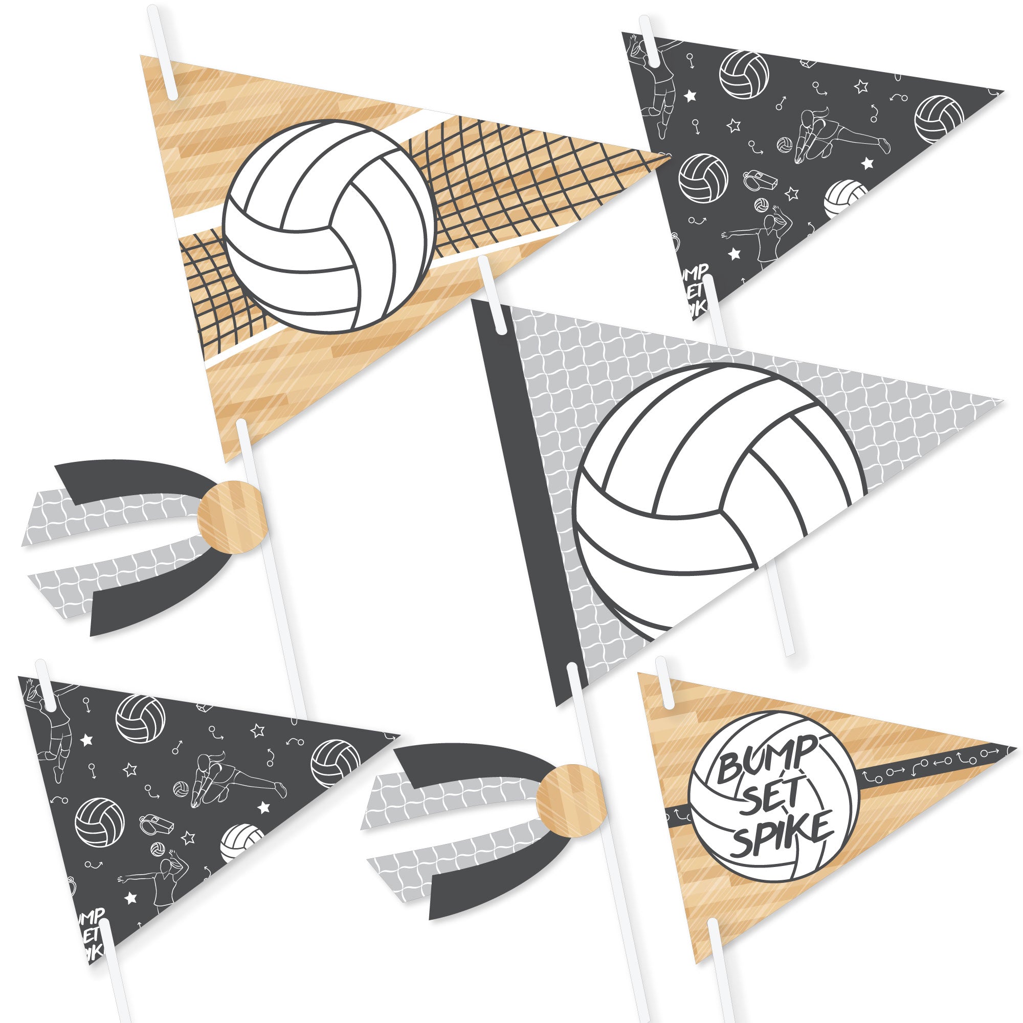 Bump, Set, Spike - Volleyball - Triangle Baby Shower or Birthday Party ...