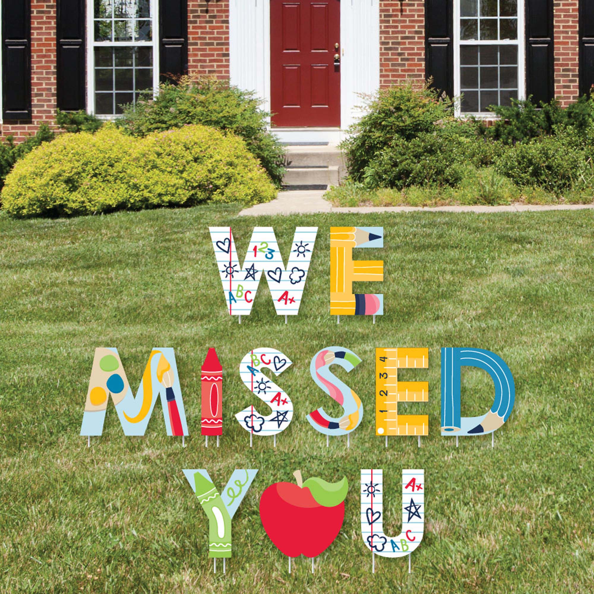We Missed You - Back to School - Yard Sign Outdoor Lawn Decorations ...