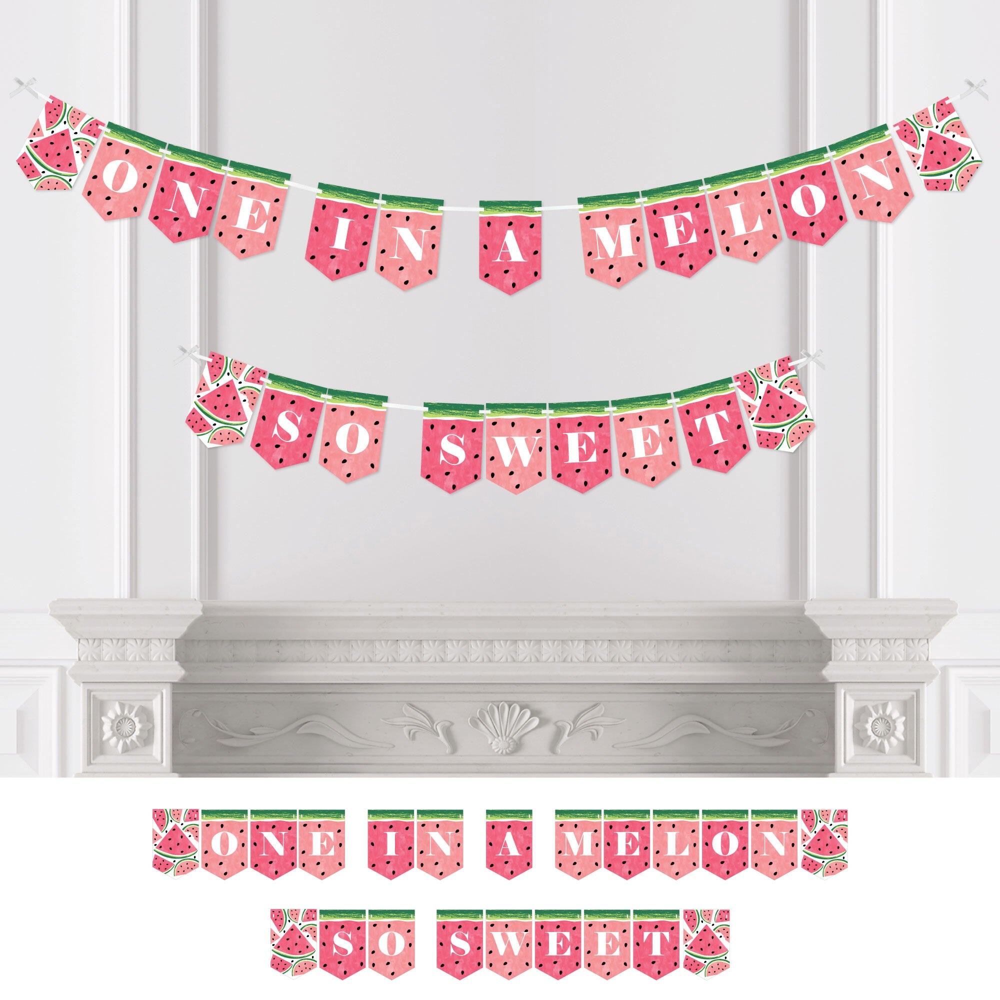 Sweet Watermelon - Fruit Party Bunting Banner - Party Decorations - One ...