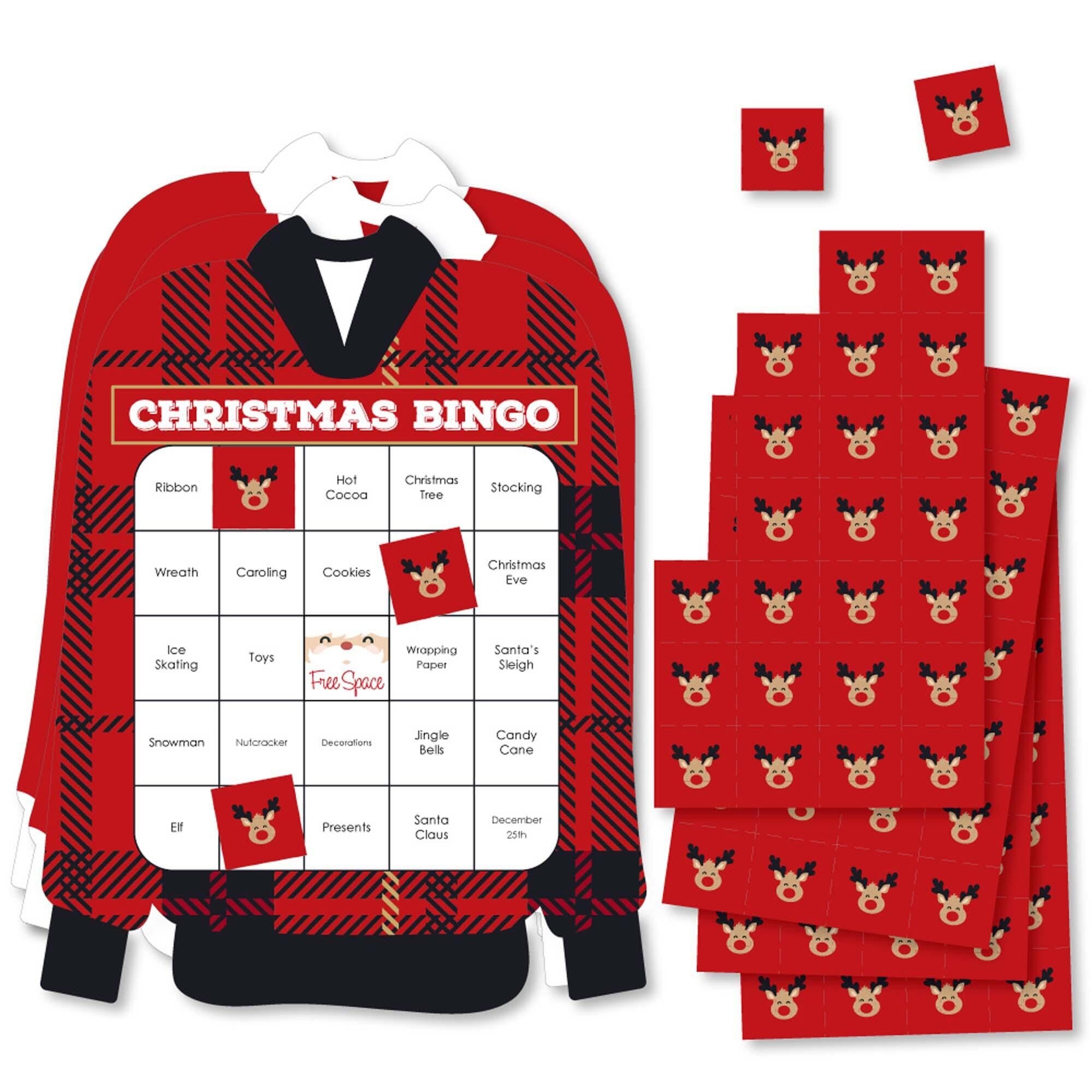 Jolly Santa Claus - Bingo Cards and Markers - Christmas Party Shaped ...