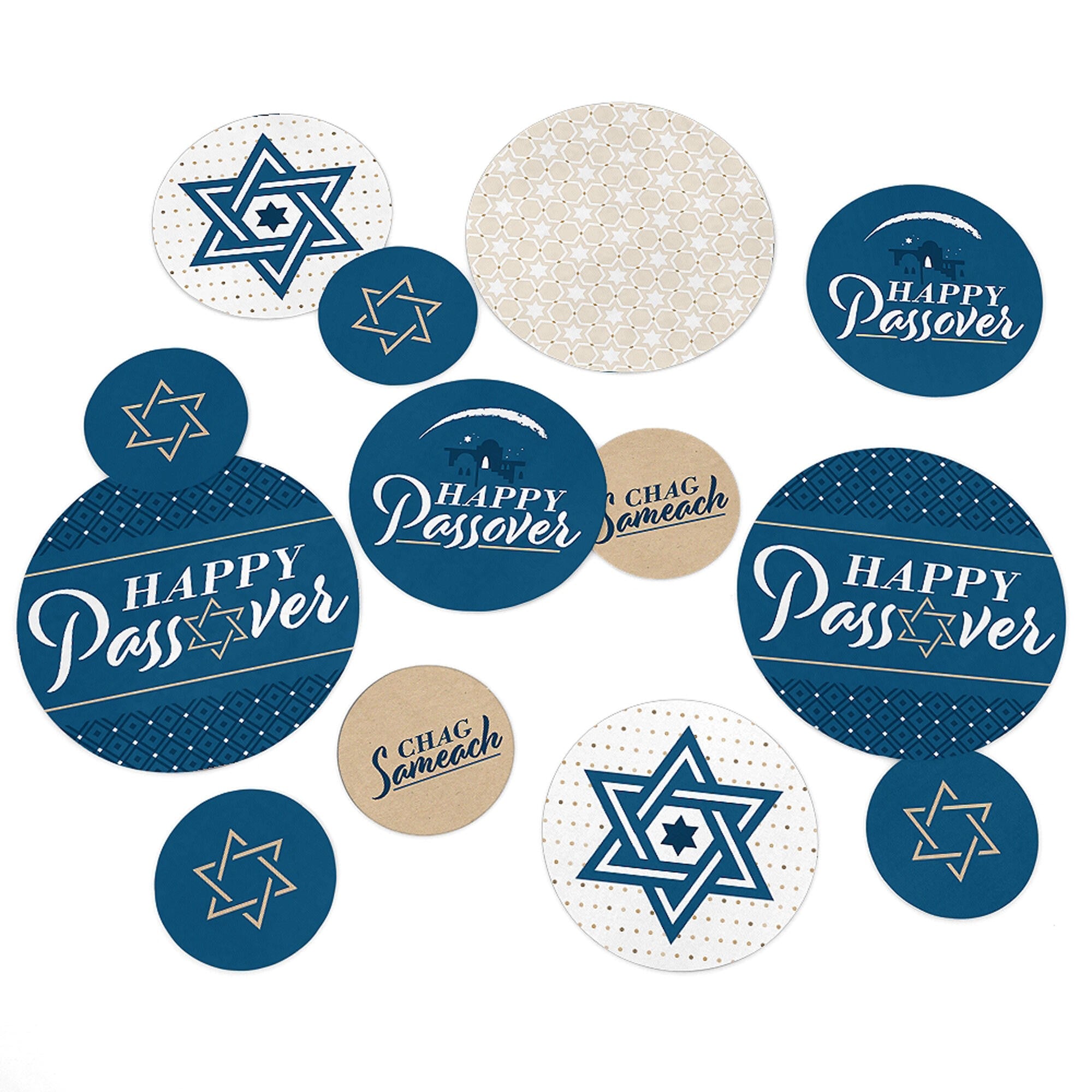 Happy Passover - Pesach Jewish Holiday Party Giant Circle Confetti ...