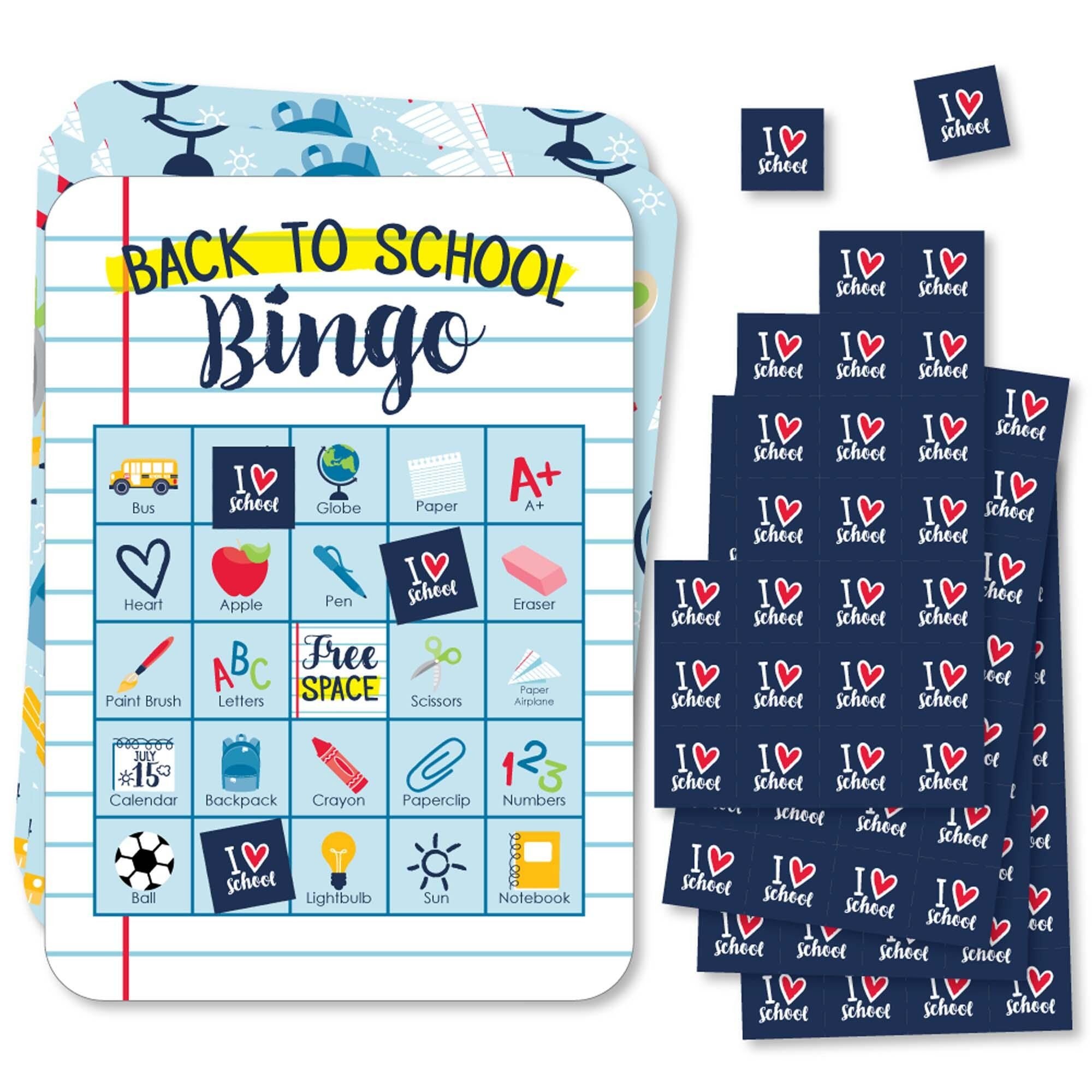 Back to School - Picture Bingo Cards and Markers - First Day of School ...
