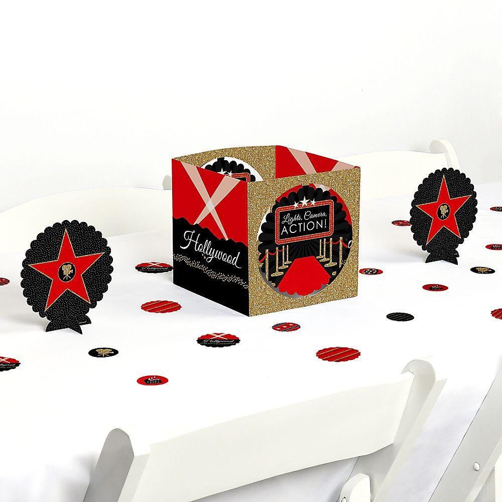 Red Carpet Hollywood - Movie Night Party Centerpiece and Table ...