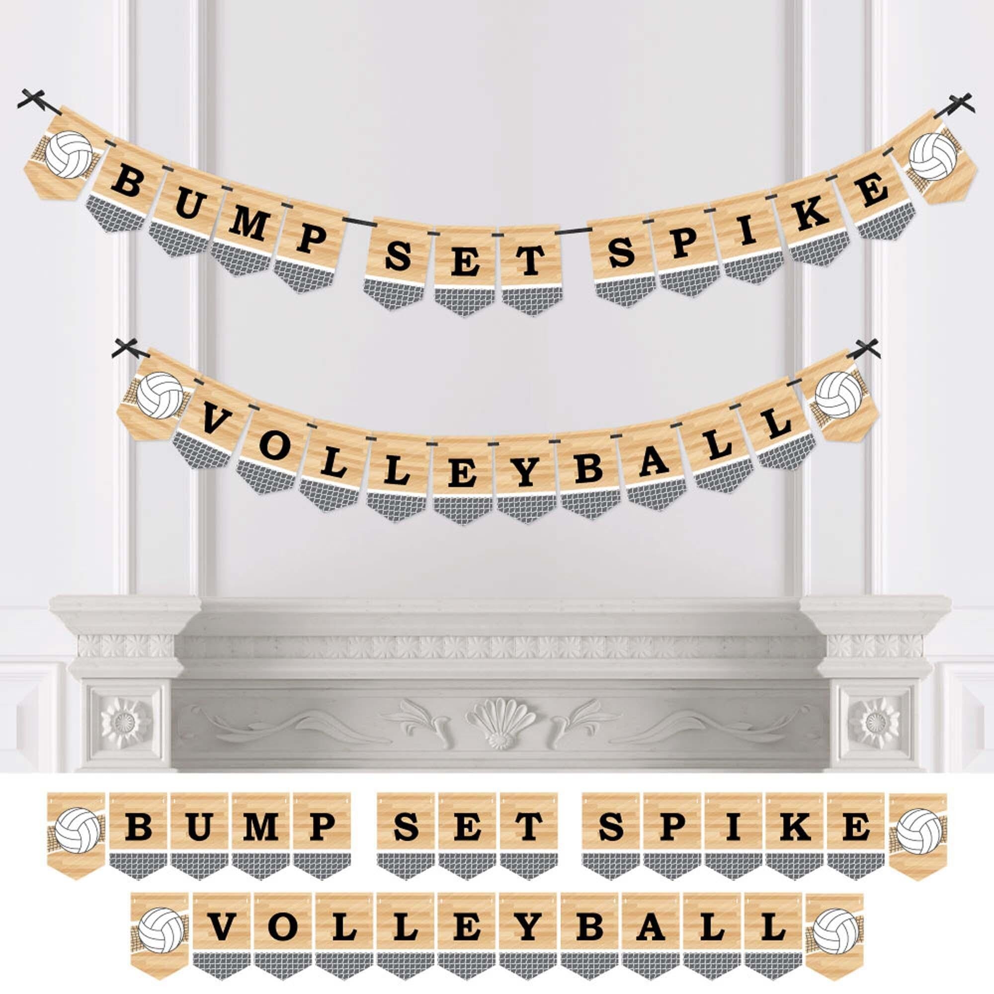 Bump, Set, Spike - Volleyball - Baby Shower or Birthday Party Bunting ...