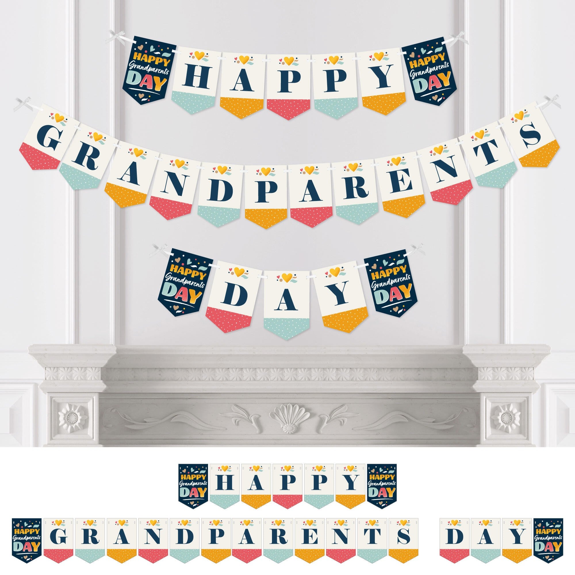 Happy Grandparents Day - Grandma & Grandpa Party Bunting Banner - Party ...