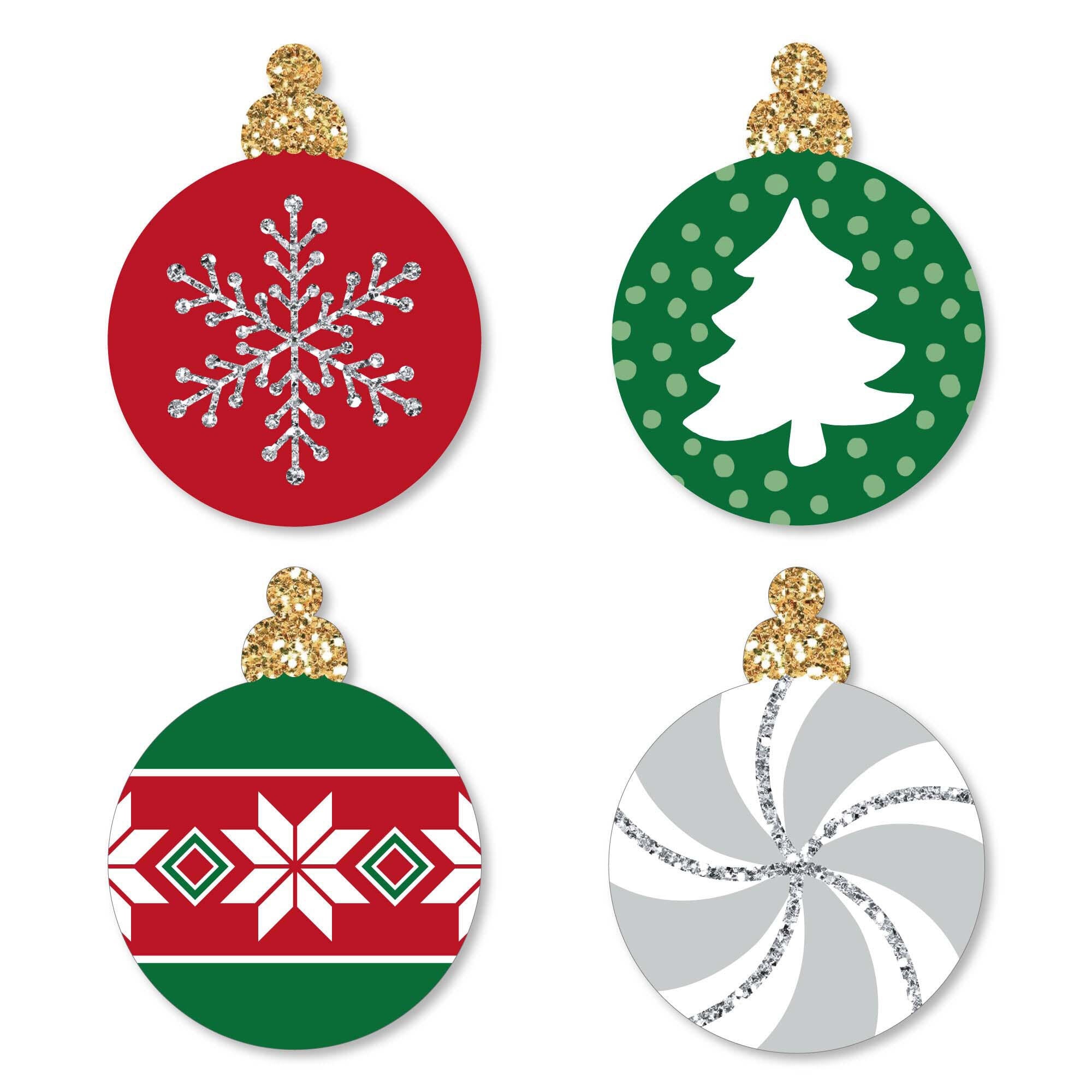Ornaments - DIY Shaped Holiday and Christmas Party Cut-Outs - 24 Count ...