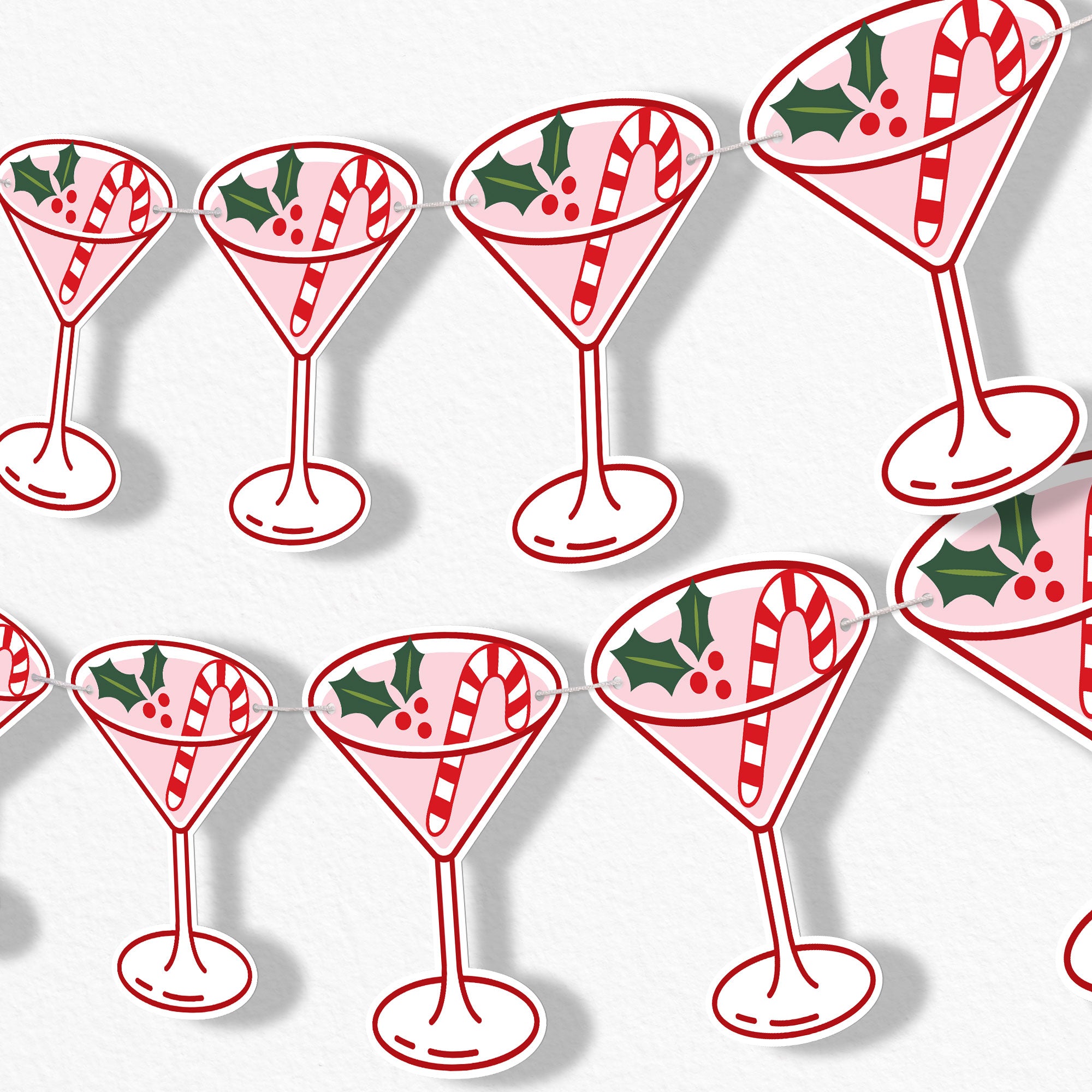 A Tini Bit Merry Garland Banner, Christmas Cocktail Party Decor ...