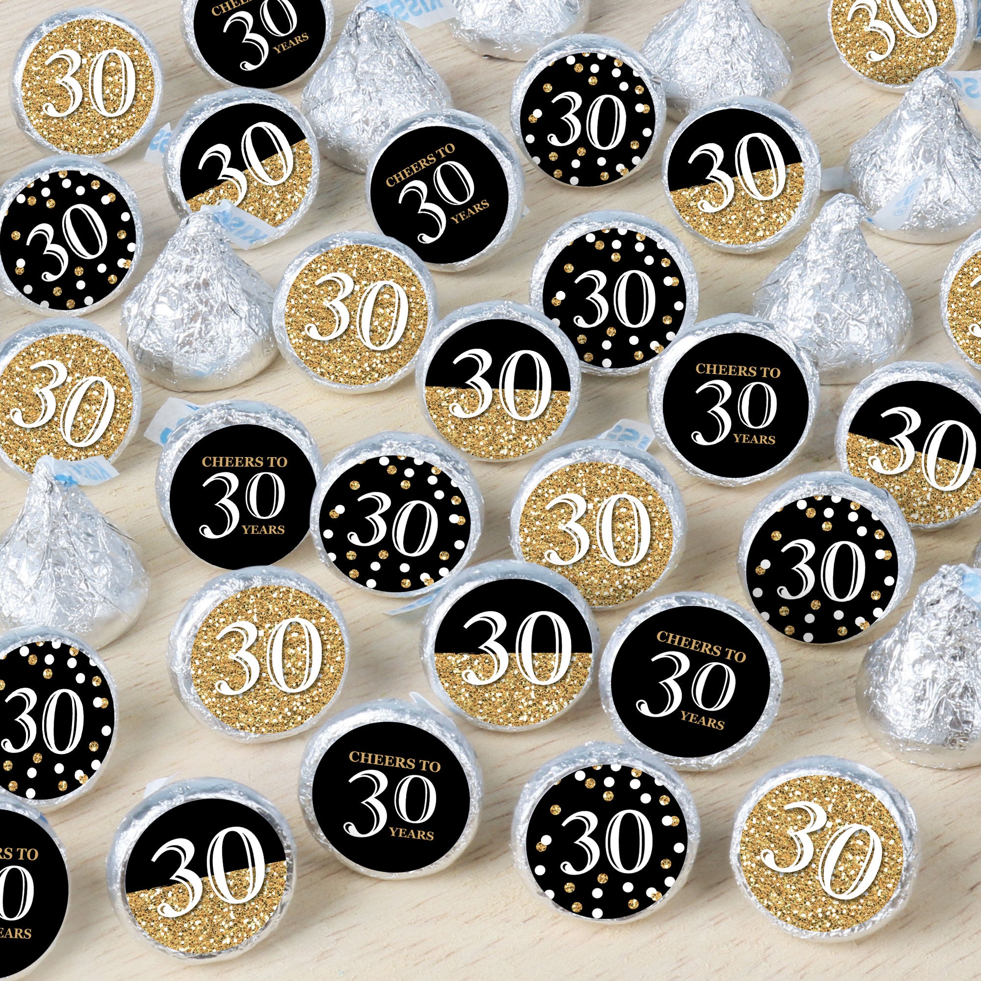 Gold 30th Birthday Label Big Dot Of Happiness Adult 30th Birthday
