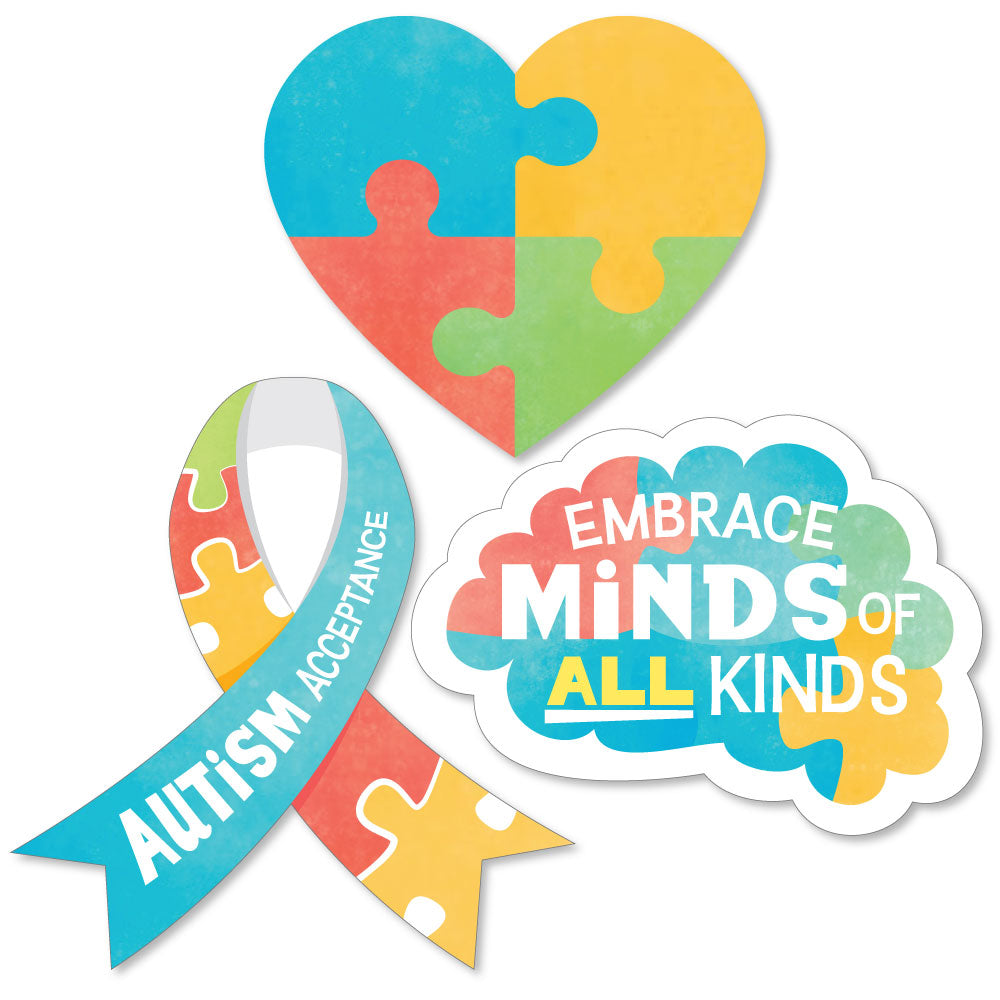 Autism Acceptance Cut-Outs - Awareness Decorations | BigDotofHappiness ...