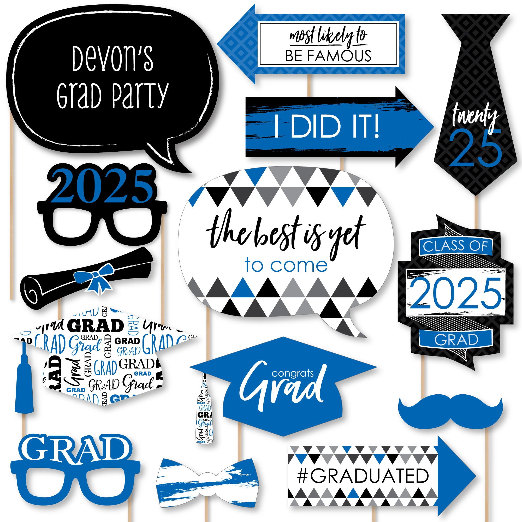 Blue Grad - Best is Yet to Come - Personalized 2025 Graduation Party ...