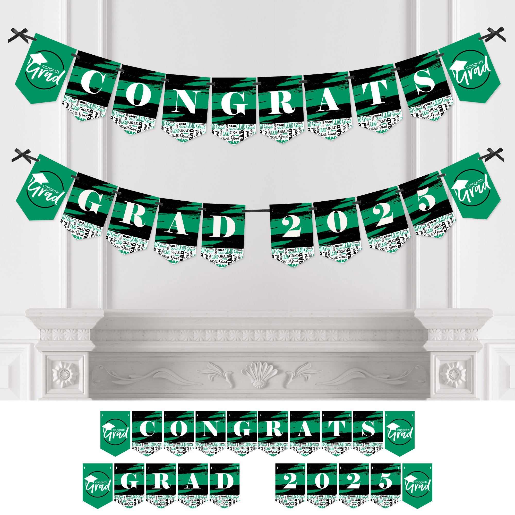 Green Grad - Best is Yet to Come - 2025 Graduation Party Bunting Banner ...
