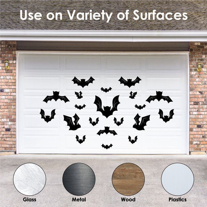 Black Bats - Peel and Stick Halloween Vinyl Wall Art Stickers - Wall ...