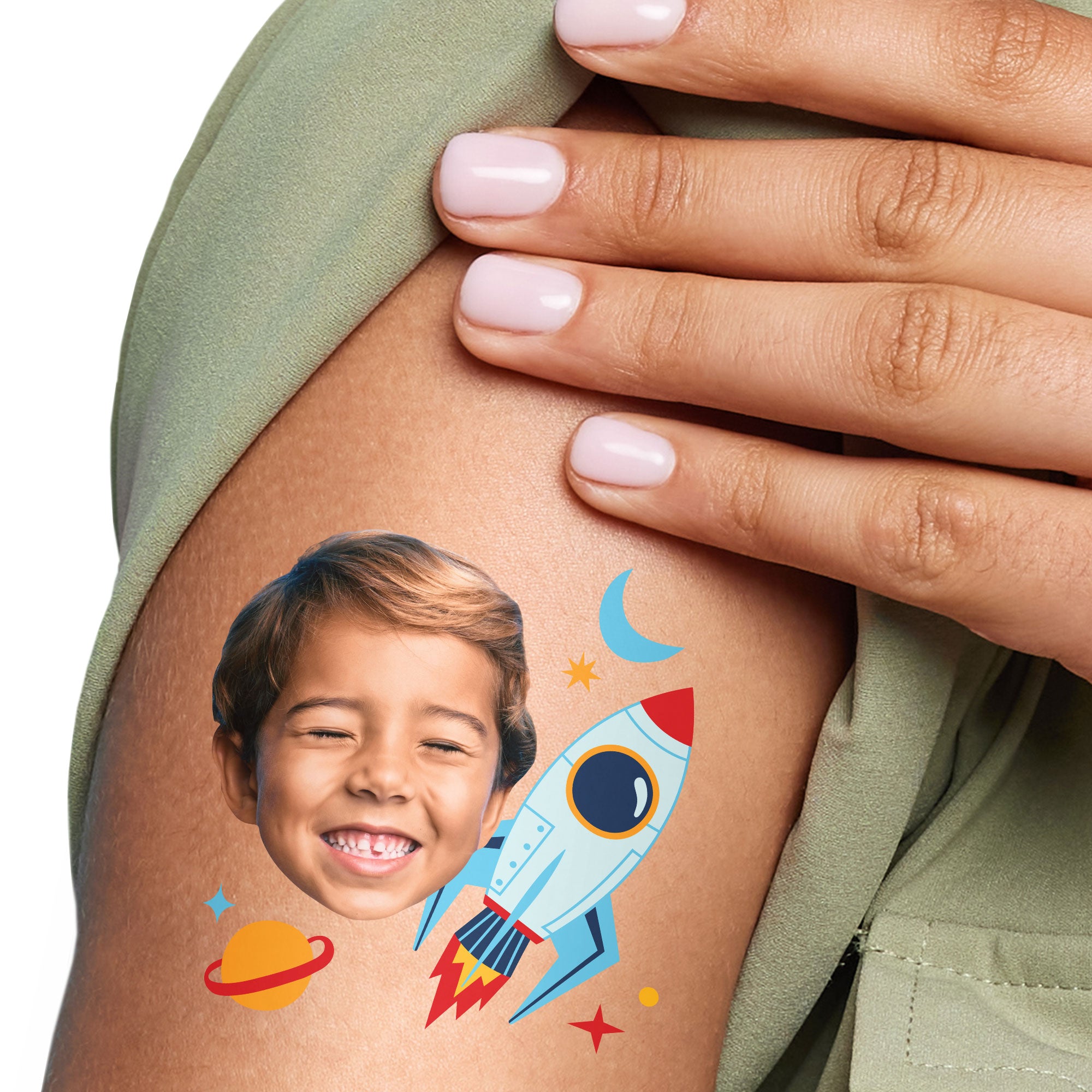 Custom Rocket Ship Face Tattoo Space-Themed Birthday Party Favor ...