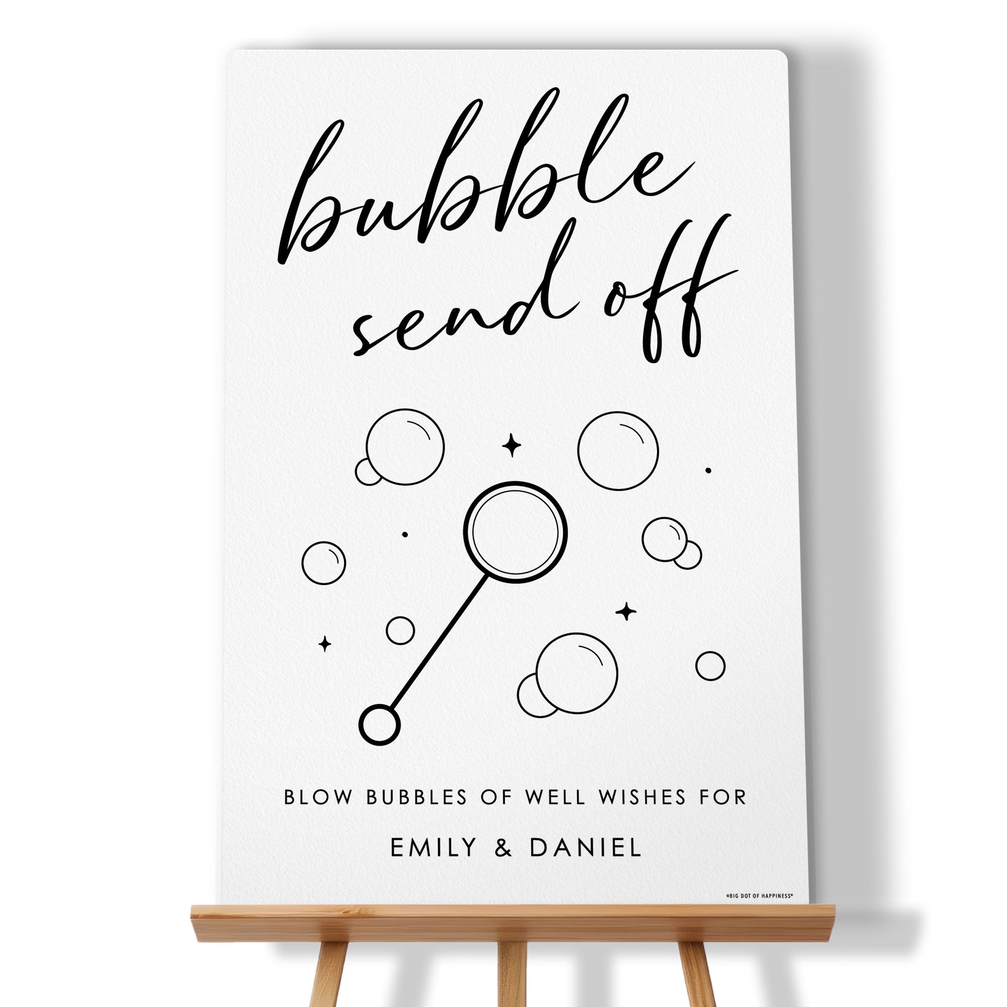Personalized Personalized Bubble Send Off Wedding Sign ...