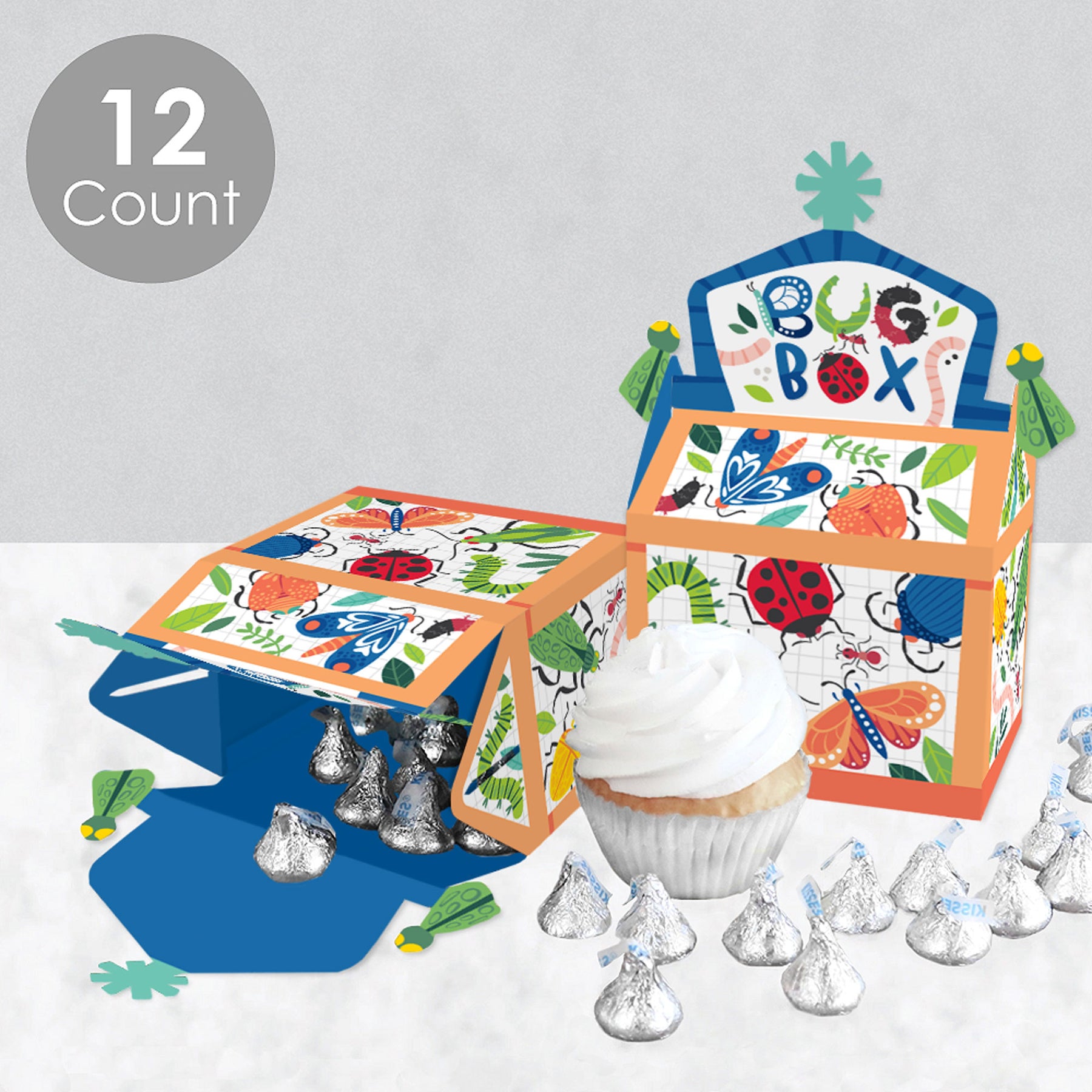 Buggin' Out - Treat Box Party Favors - Bugs Birthday Party Goodie Gable ...