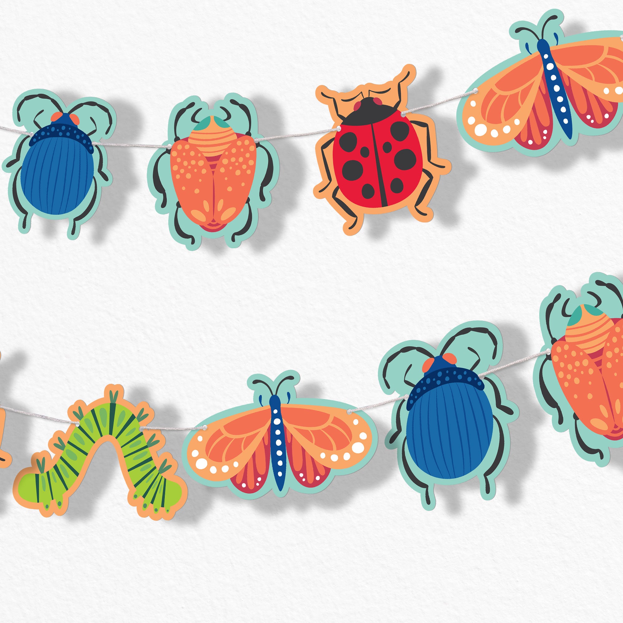 Bug Garland Banner, Bugs Birthday Decor Insects Banner Backdrop, 30 Ft ...