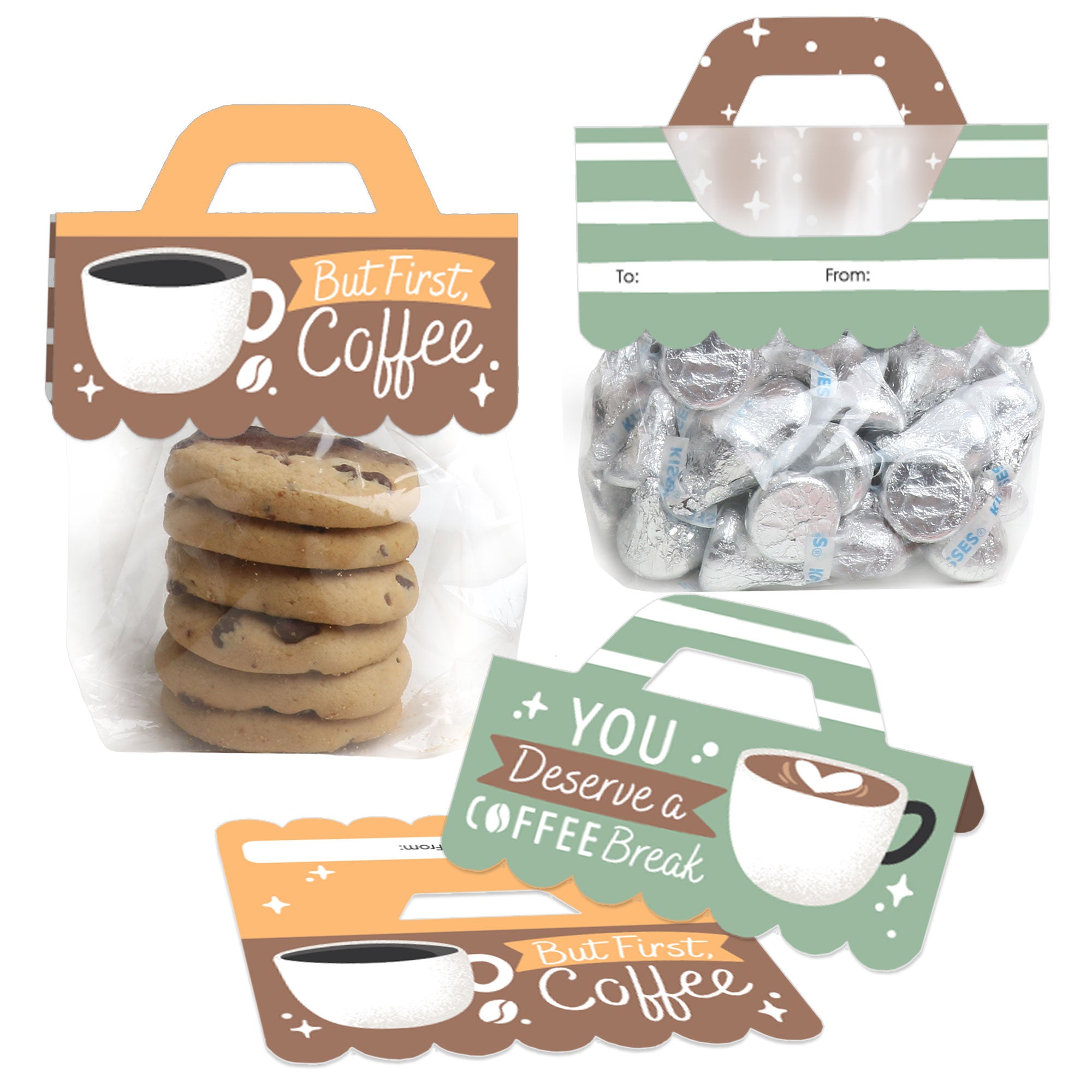 But First, Coffee - DIY Cafe Themed Party Clear Goodie Favor Bag Labels ...