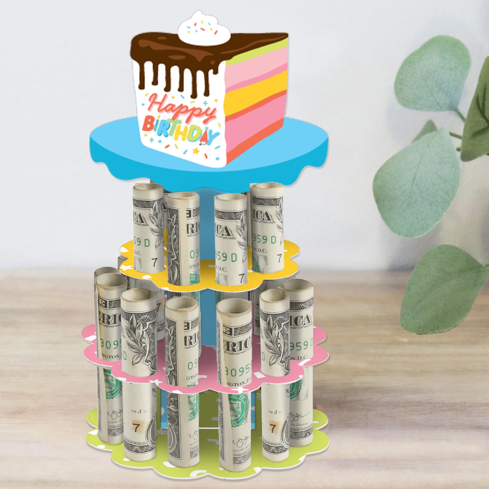 Cake Time - DIY Happy Birthday Party Money Holder Gift - Cash Cake ...