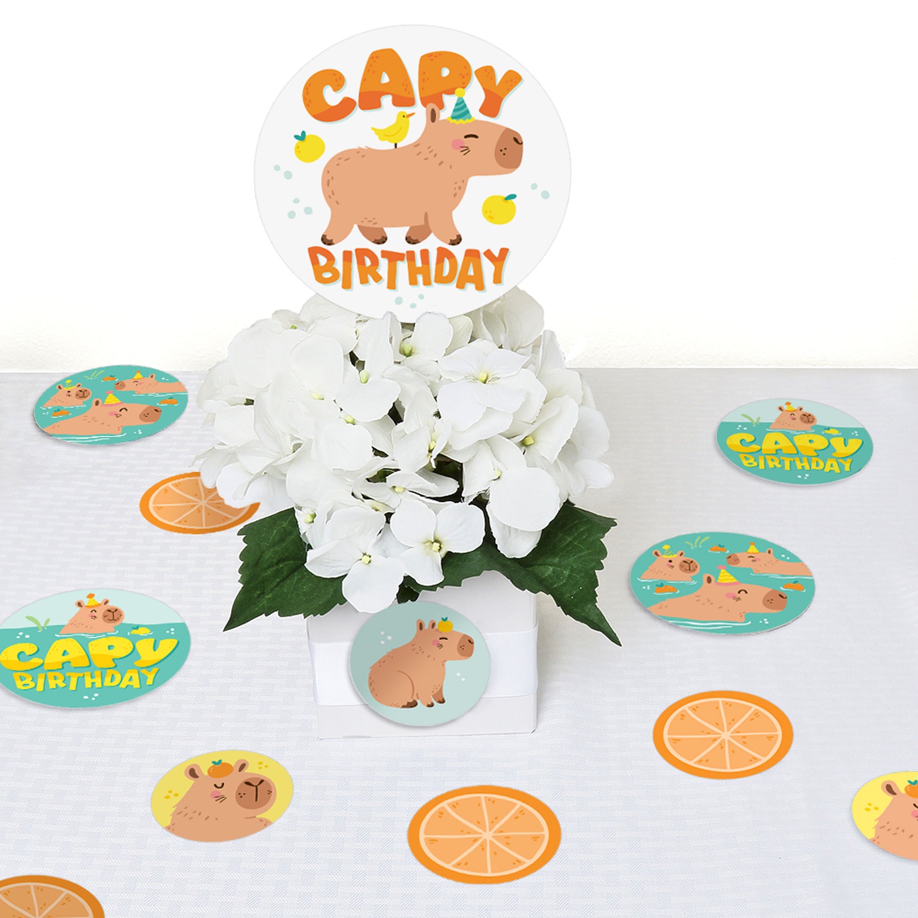 Capy Birthday - Capybara Party Giant Circle Confetti - Party ...