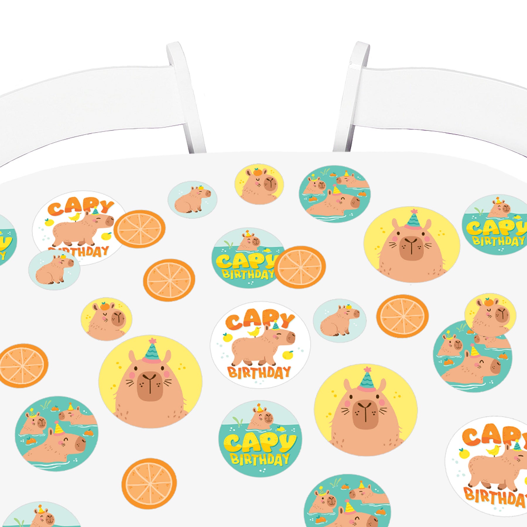 Capy Birthday - Capybara Party Giant Circle Confetti - Party ...