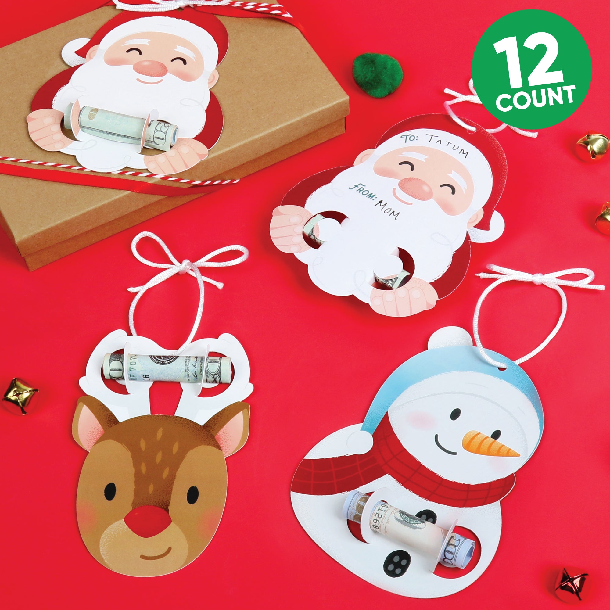 Christmas Ornament Money Holder Cards, Christmas Money Holders for Cash ...