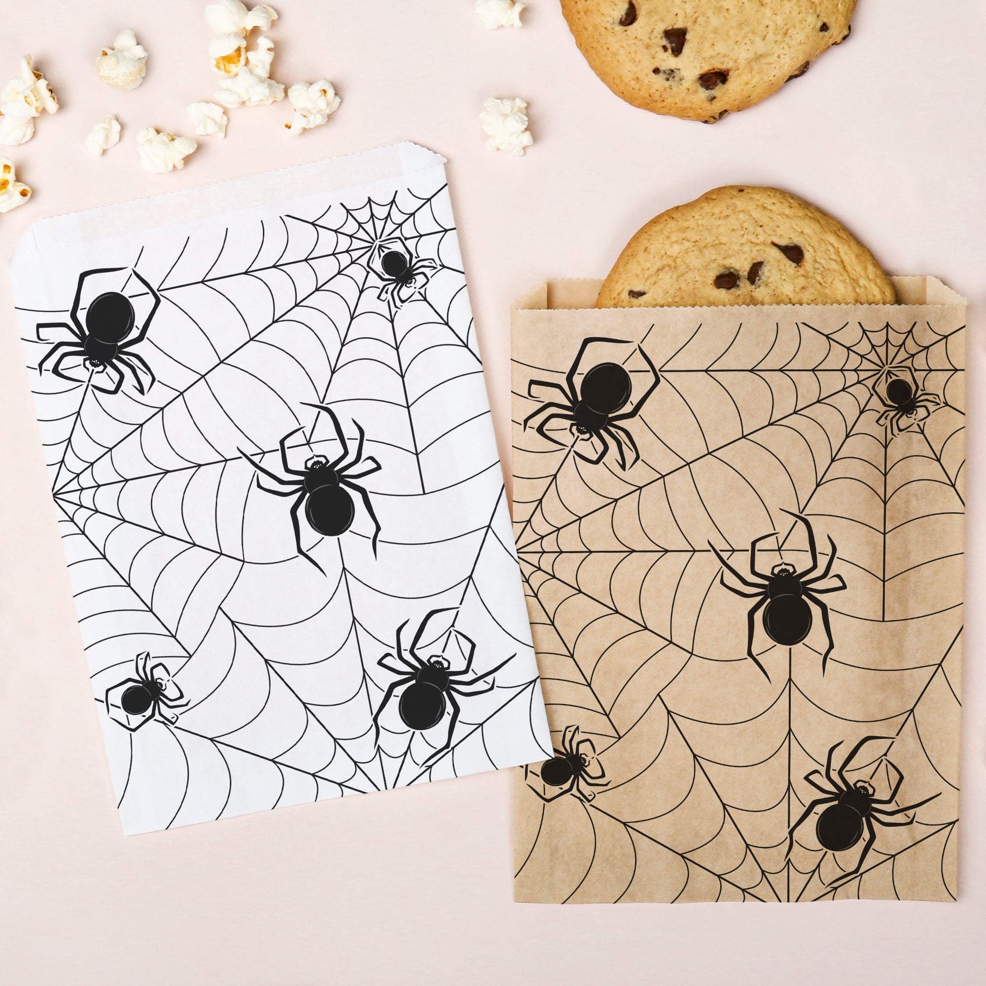 Creepy Spiders Paper Treat Bags, Halloween Party Individual Candy Snack ...