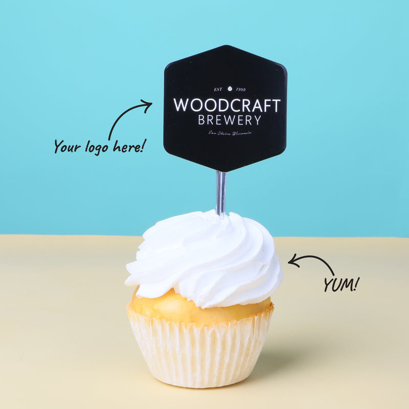 Custom Logo Treat Picks - Personalized Branded Business Party Dessert ...