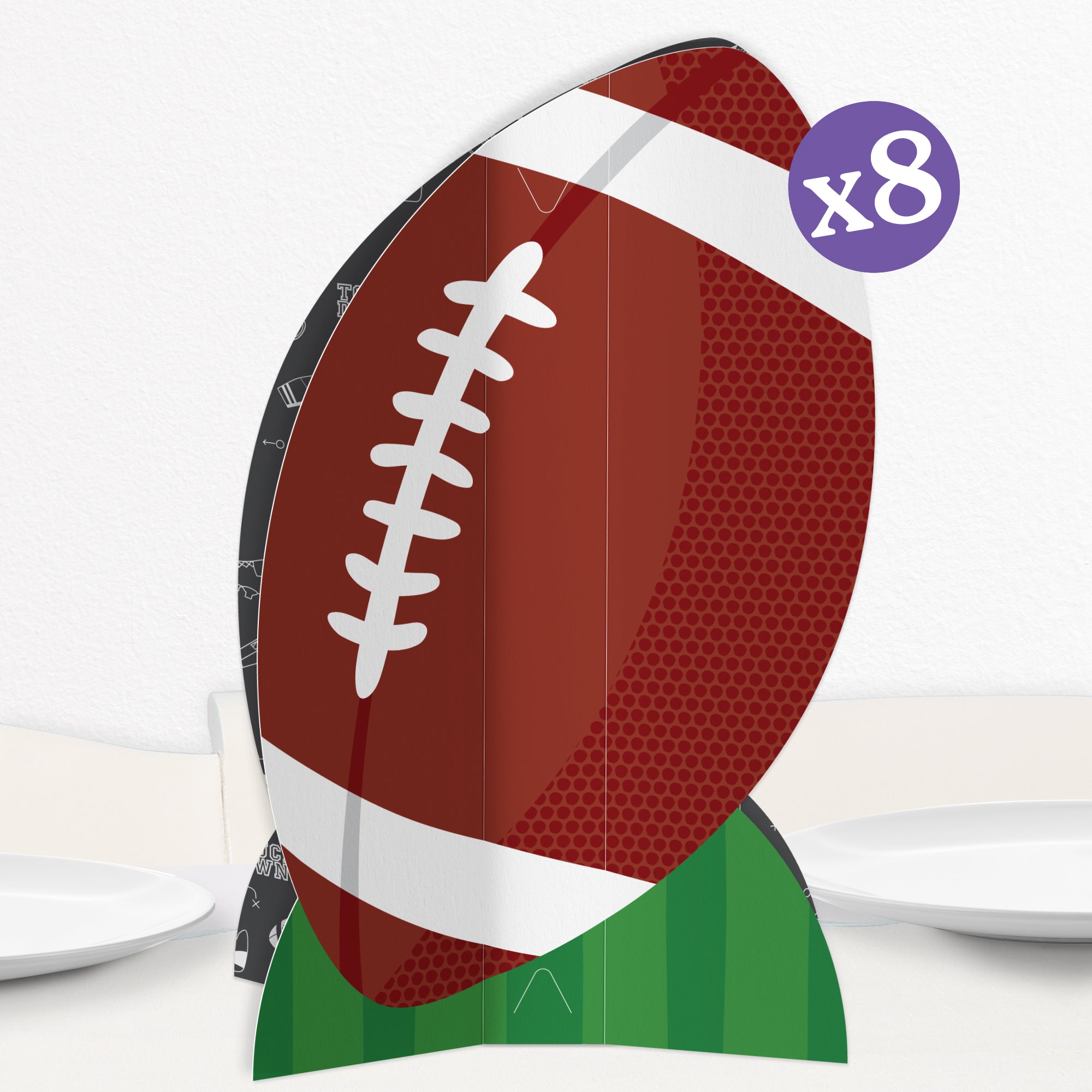 Football Centerpieces – Set of 8 Sports Party Table Decorations ...