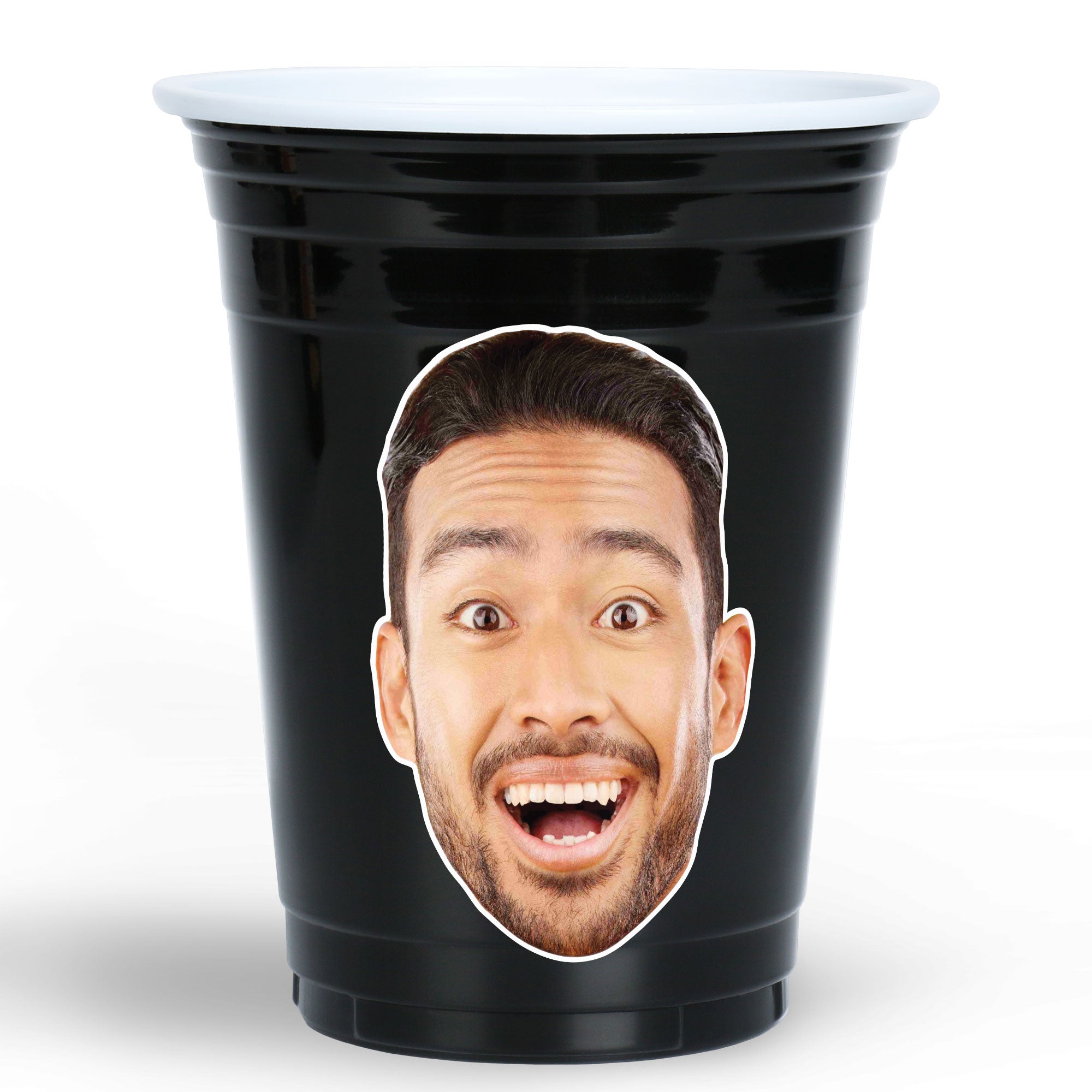 Custom Face Picture Cups, 16oz Disposable Drinkware | BigDotofHappiness.com