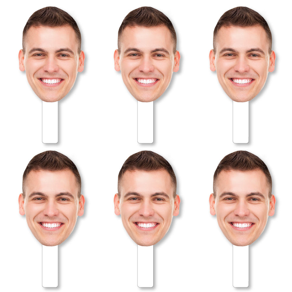 Fun Face Cutout Paddles - Custom Photo Head Cut Out Photo Booth and Fan ...
