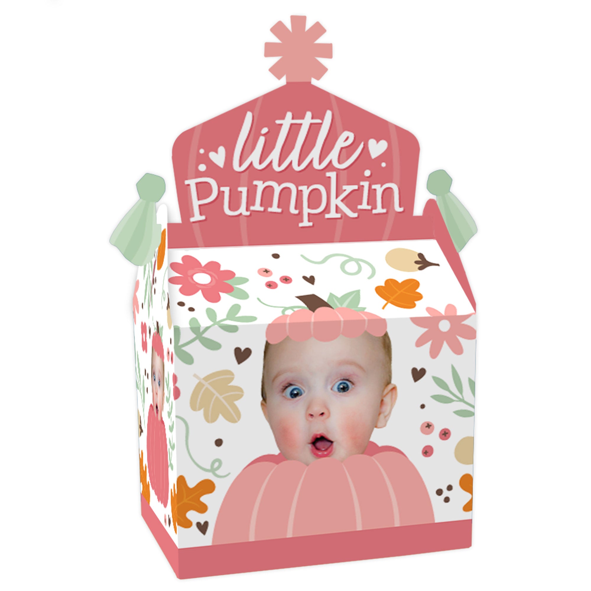 Custom Photo Girl Little Pumpkin - Fall Birthday Treat Box Party Favors ...